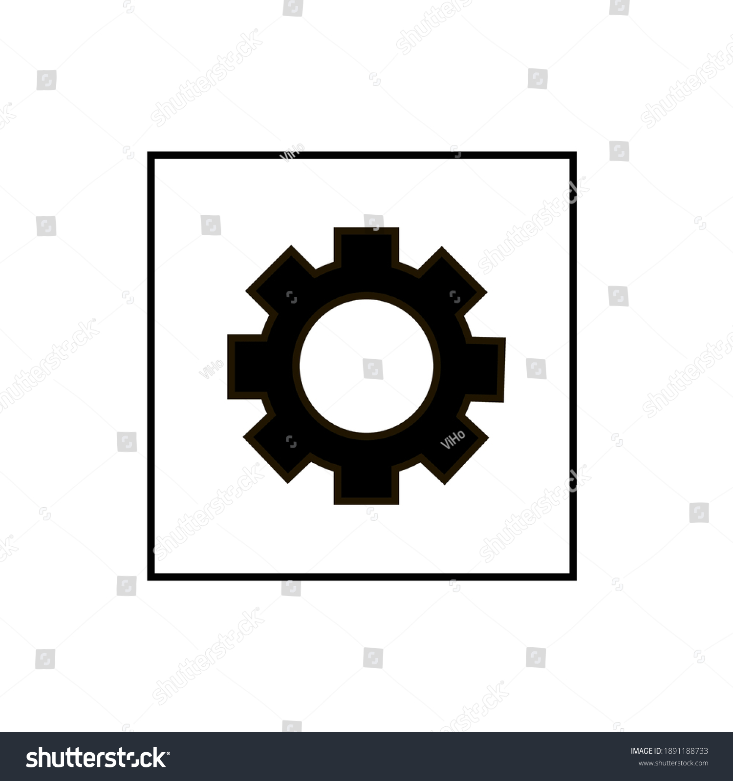Metal Button Icon Hexagon Vector Stock Vector (Royalty Free) 1891188733 ...