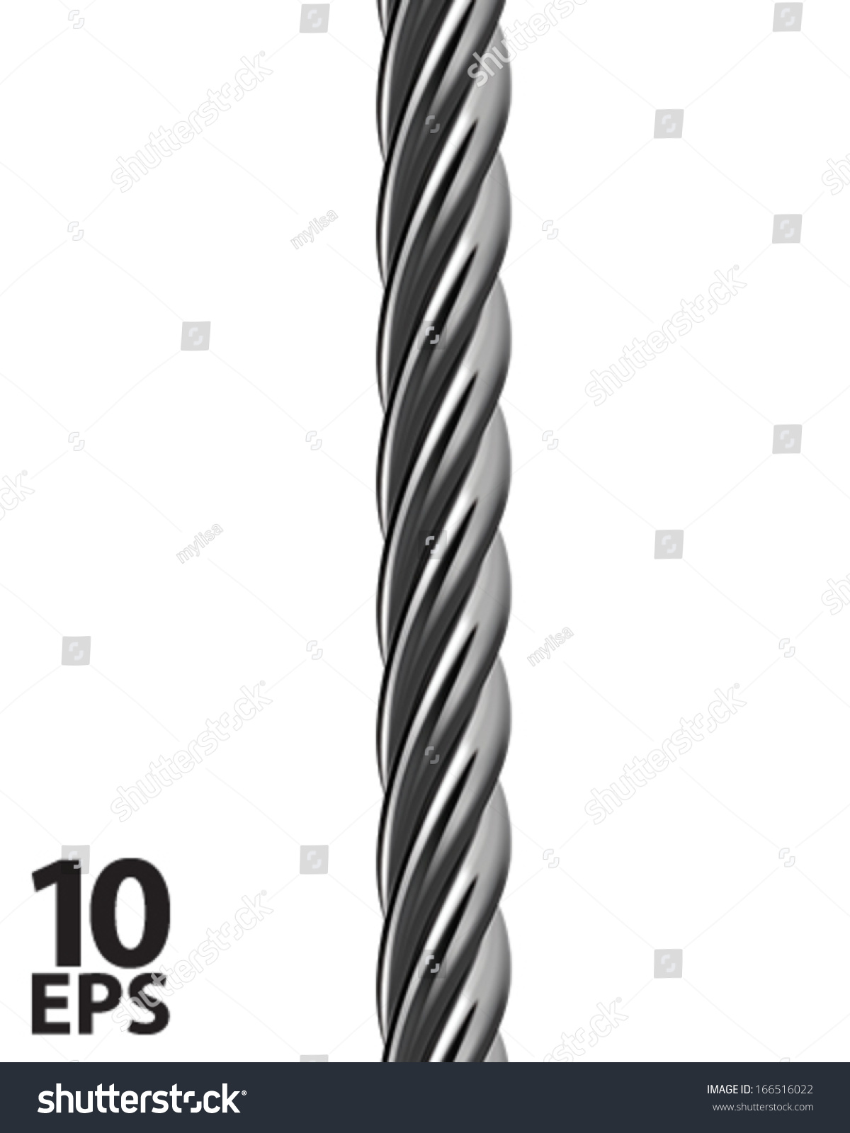 Metal Cable Isolated Vector Illustration Stock Vector (Royalty Free ...