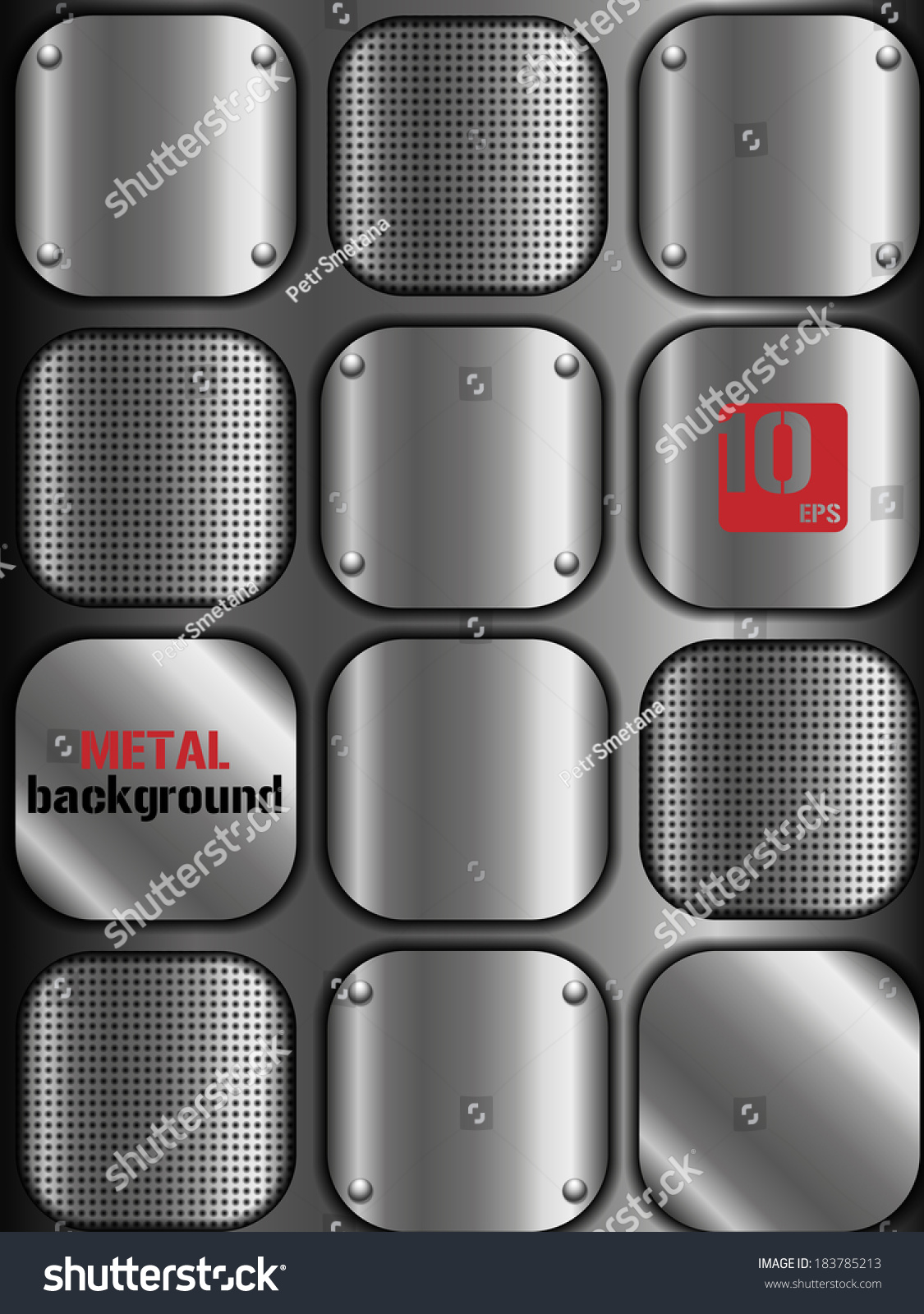 Metal Chrome Vector Background Stock Vector (Royalty Free) 183785213