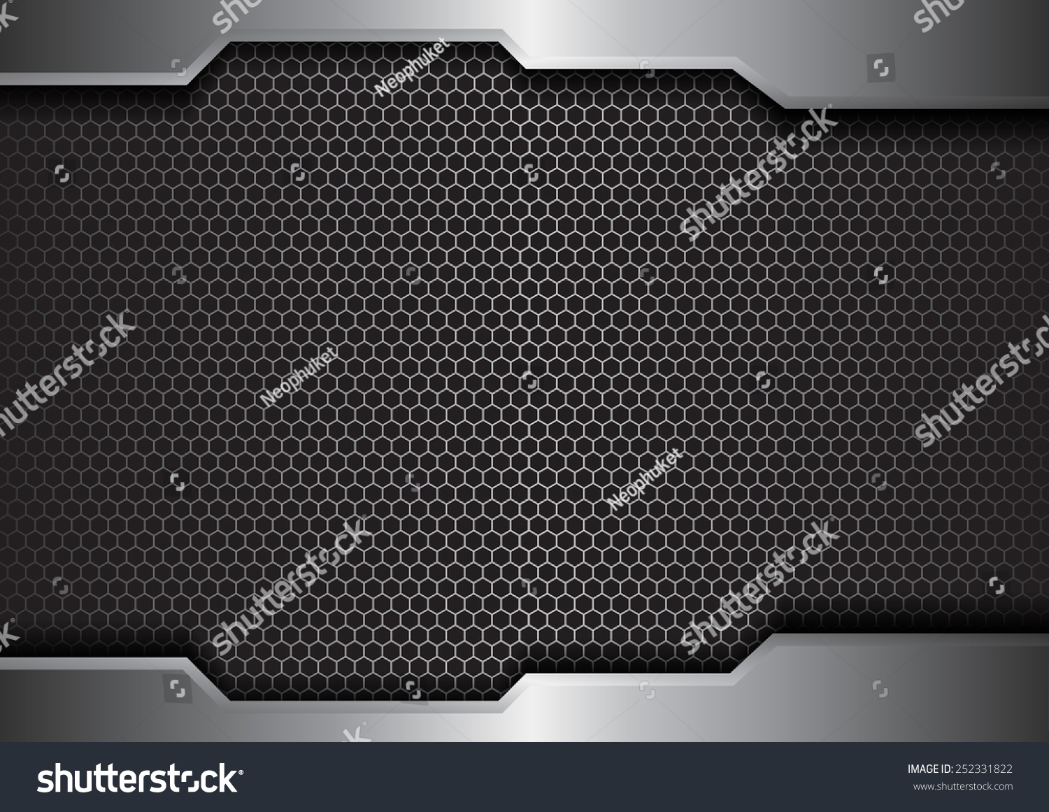 Metal Frame Background Texture Vector Illustration Stock Vector ...