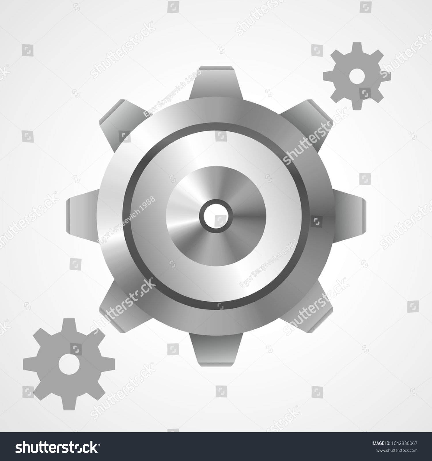 Metal Gear Mechanical Vector Image Stock Vector (Royalty Free) 1642830067