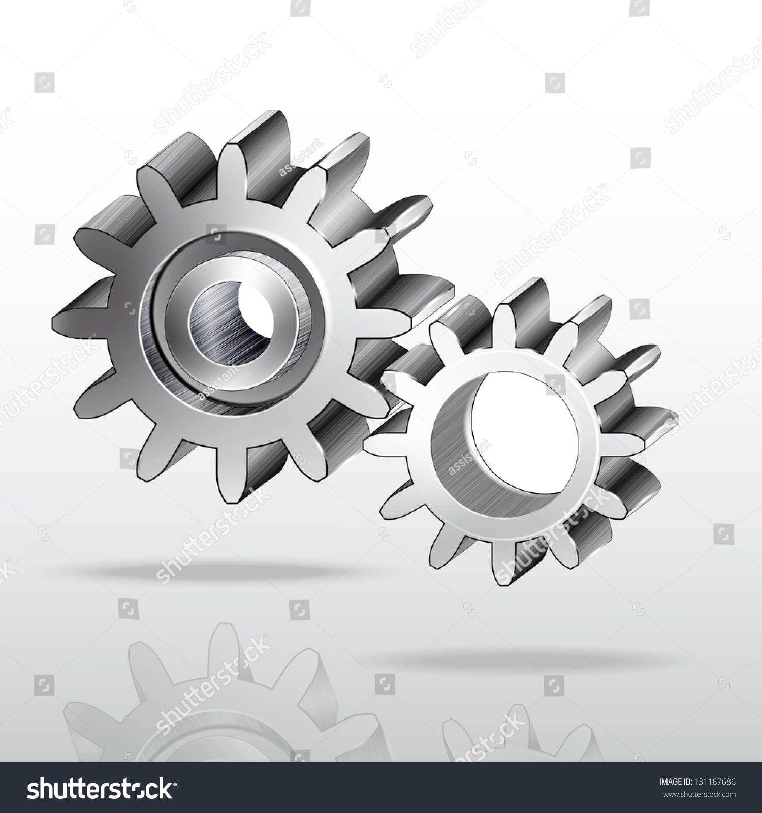 Metal Gear Wheel Vector Stock Vector (Royalty Free) 131187686 ...
