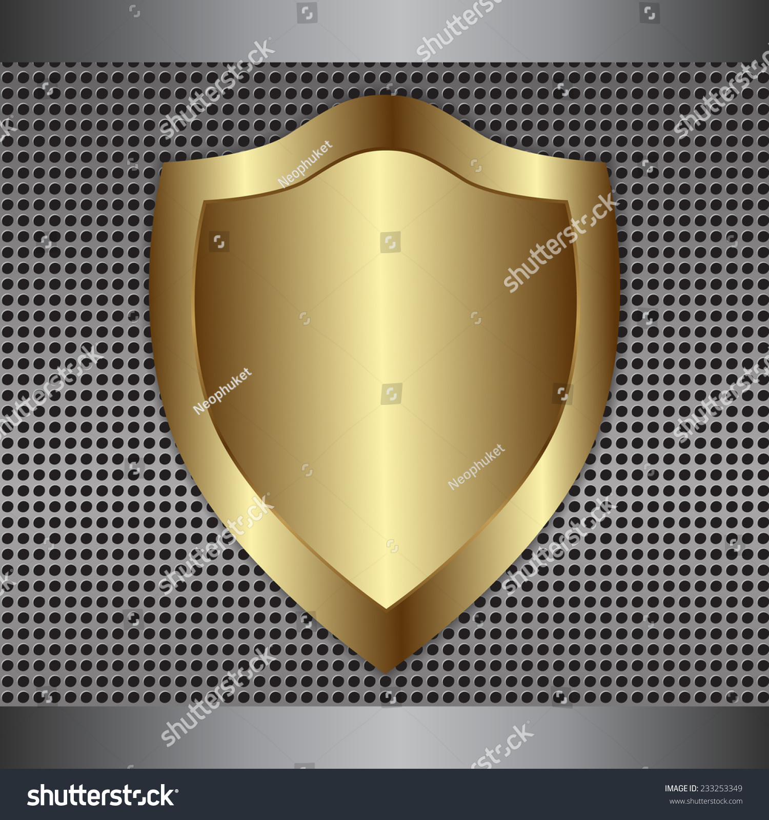 Metal Gold Shield Background Texture Vector Stock Vector (Royalty Free ...