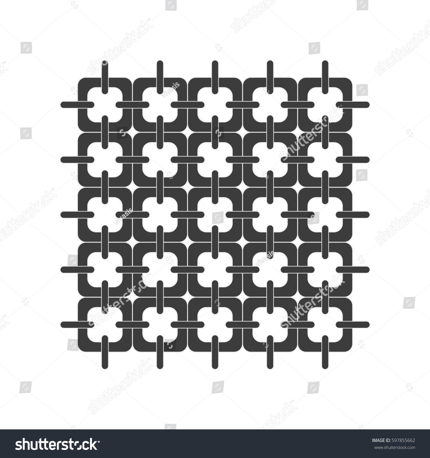 Metal Grating Stock Vector (Royalty Free) 597855662