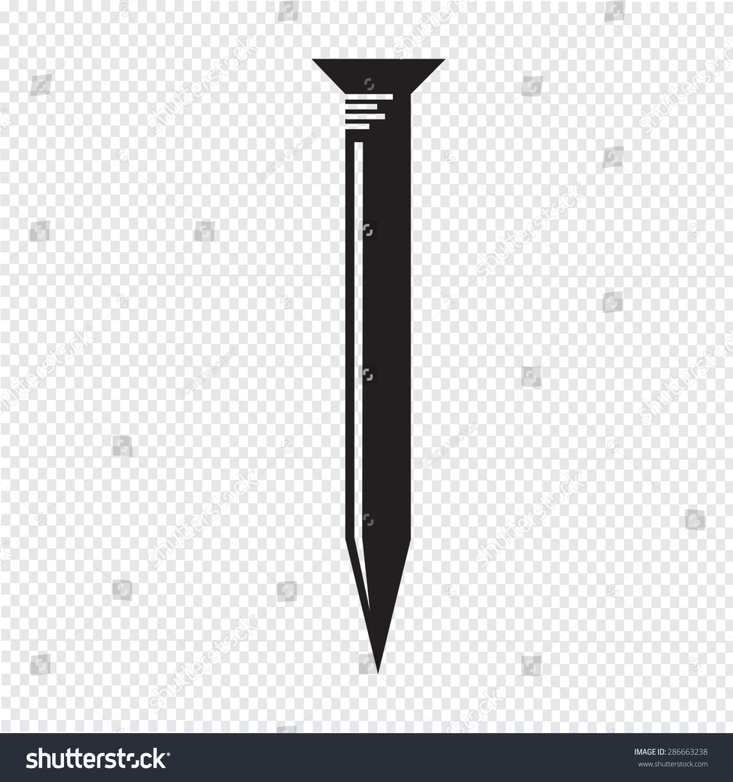 Metal Nail Icon Stock Vector (Royalty Free) 286663238