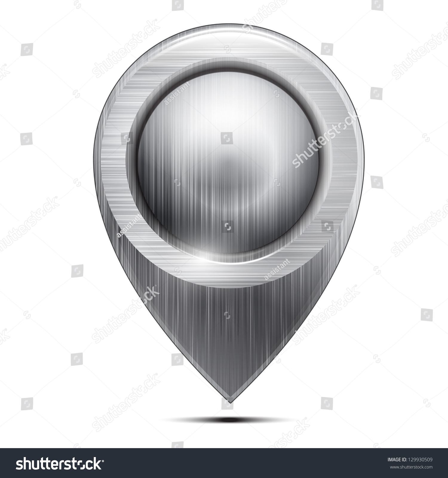 Metal Pointer Isolated On White Background Stock Vector (Royalty Free ...