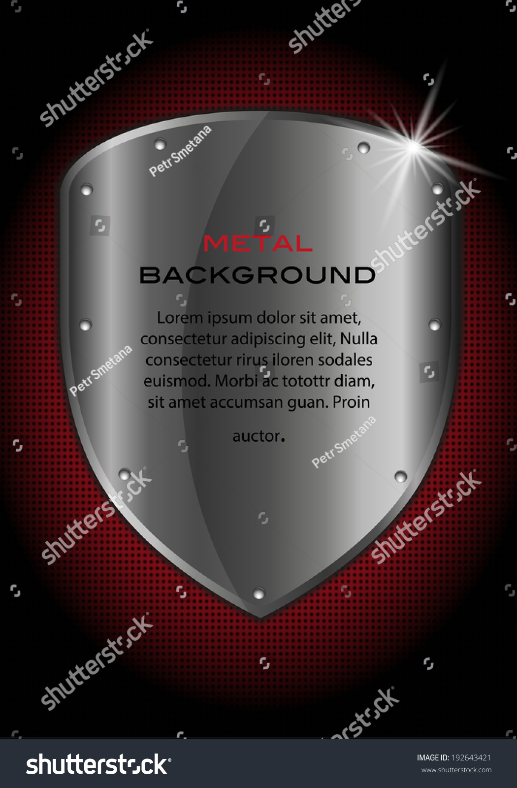 Metal Shield Background Stock Vector (Royalty Free) 192643421