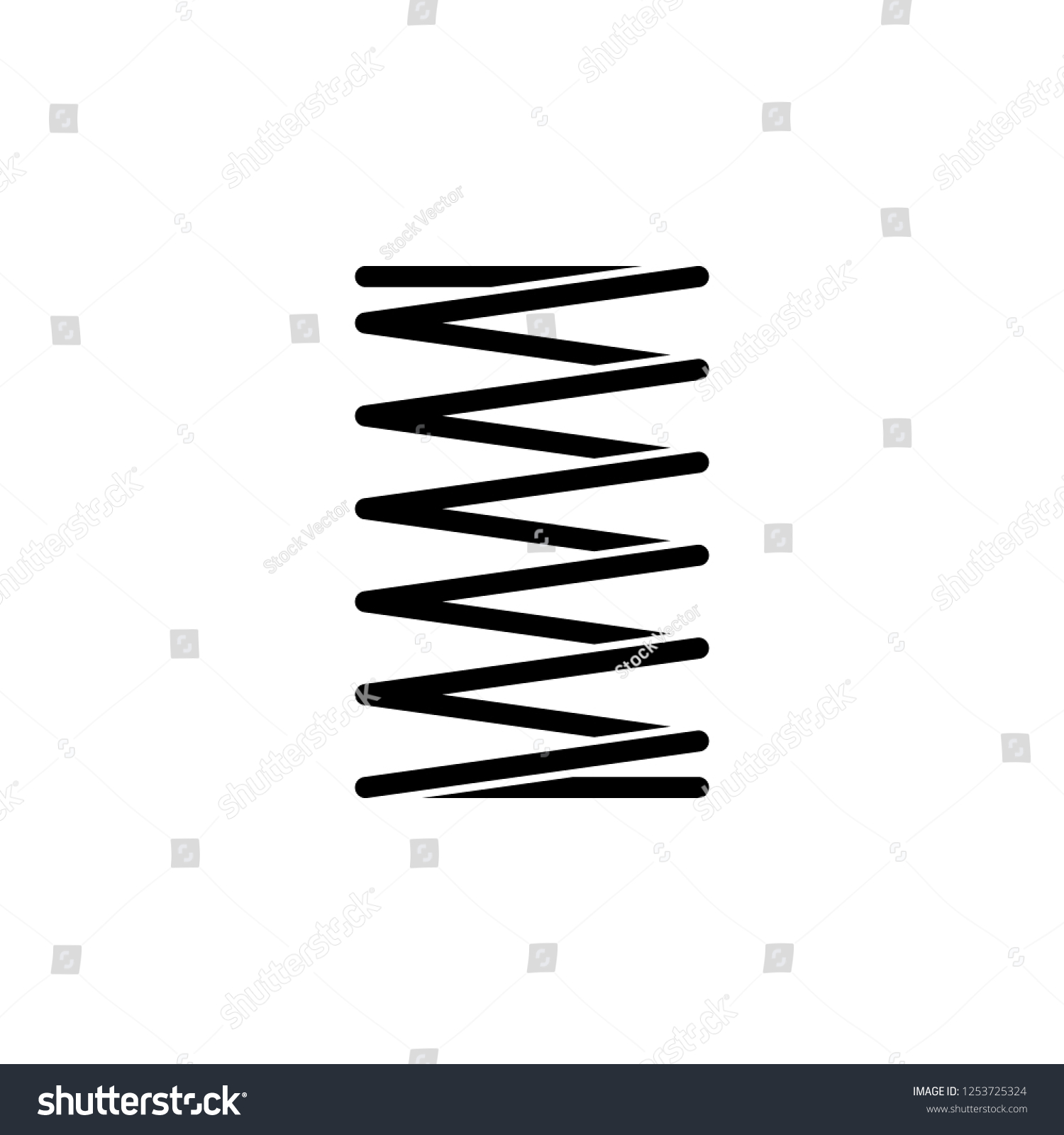 Metal Spring Vector Icon Stock Vector (Royalty Free) 1253725324 ...
