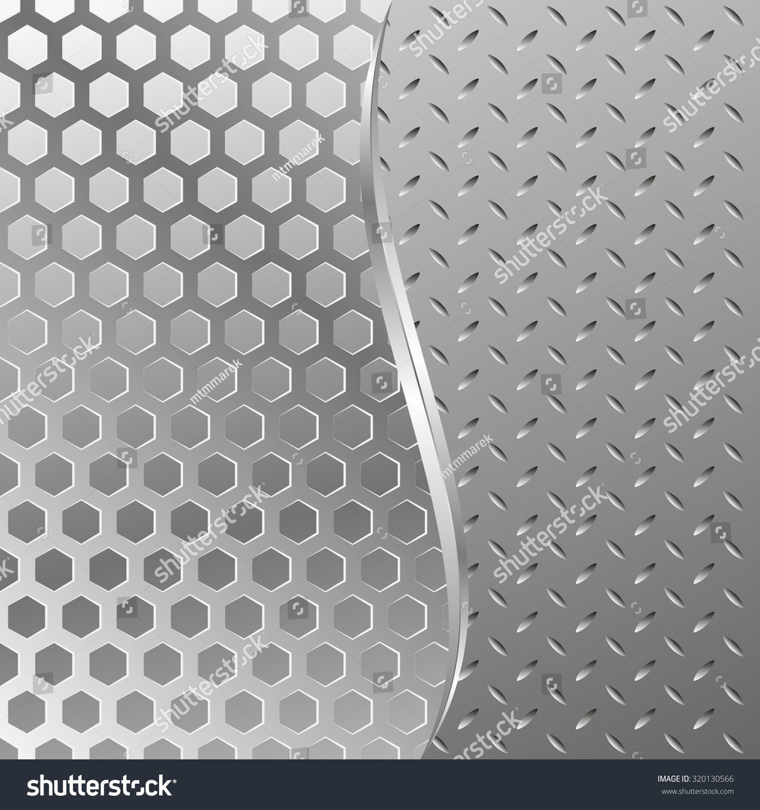 Metal Textured Background Divided Into Two Stock Vector (Royalty Free ...
