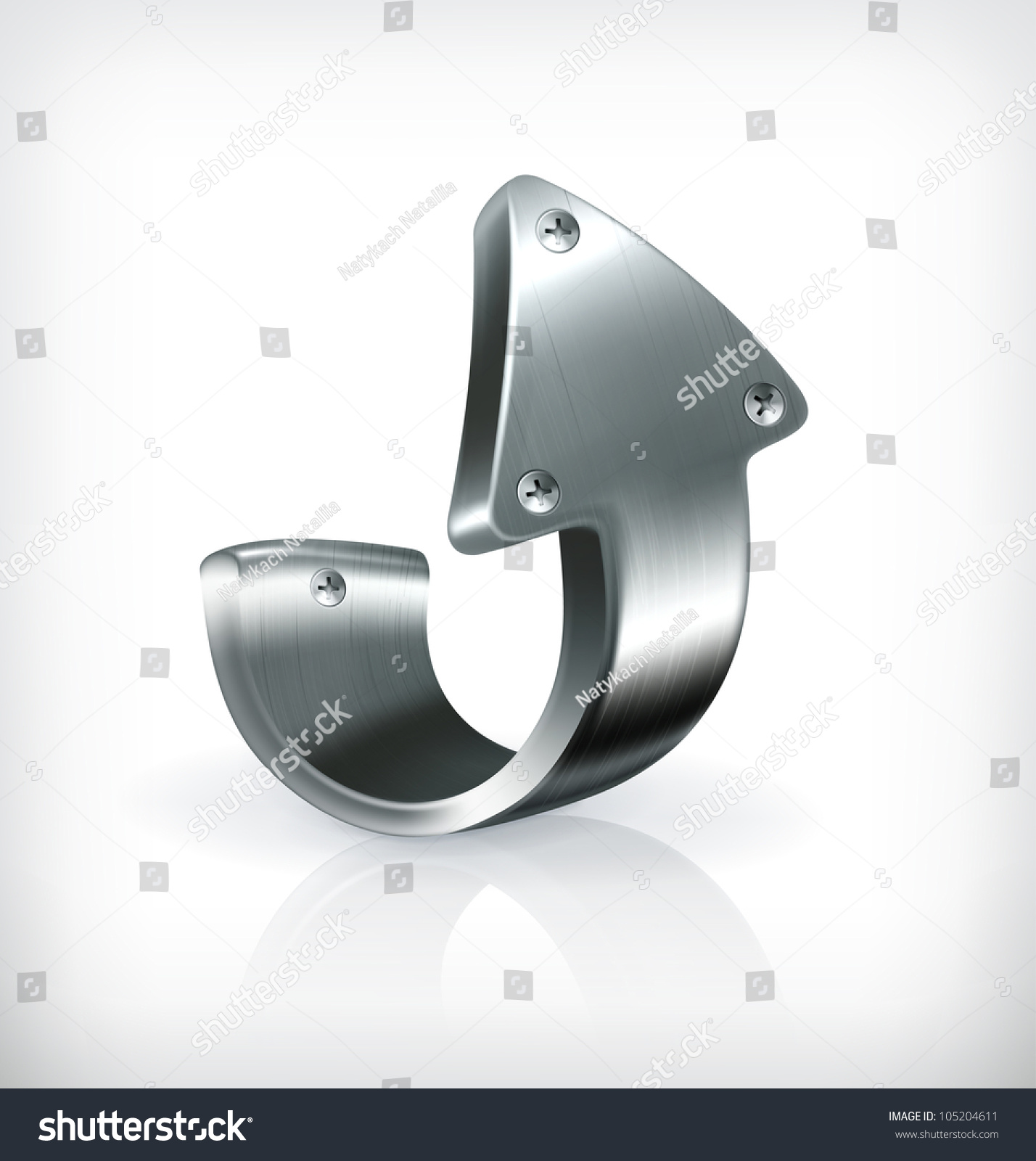 Metal Arrow Vector Stock Vector (Royalty Free) 105204611