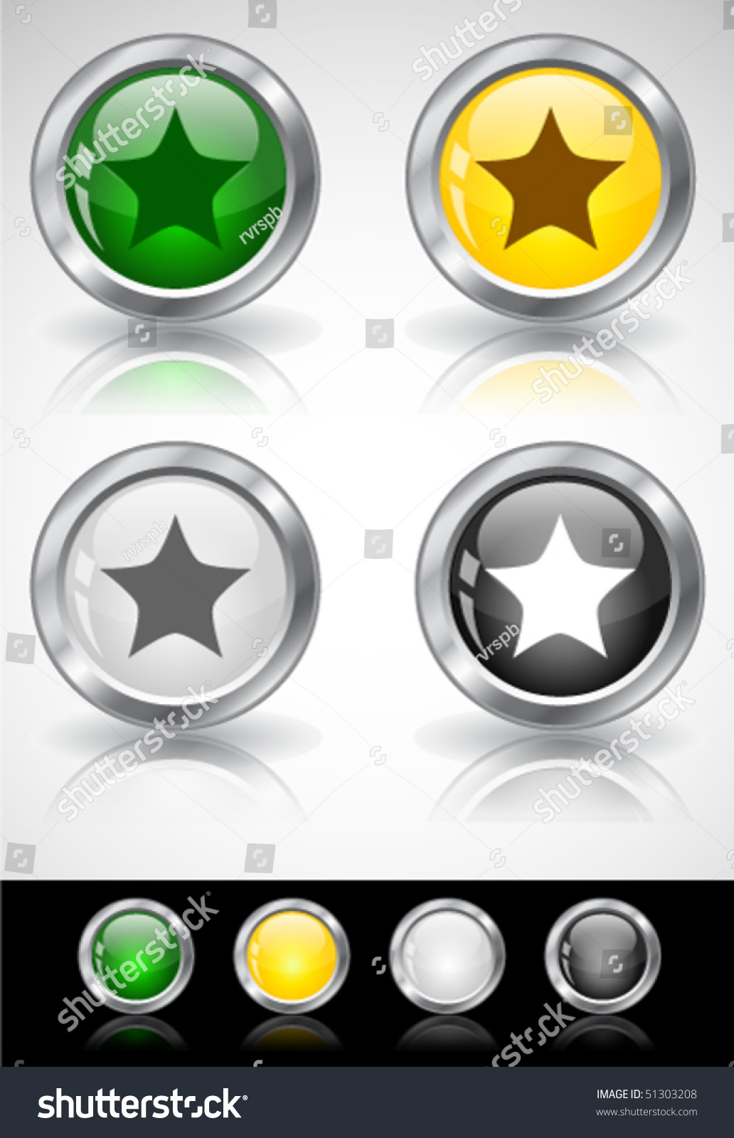 Metal Web Buttons Stock Vector (Royalty Free) 51303208 | Shutterstock