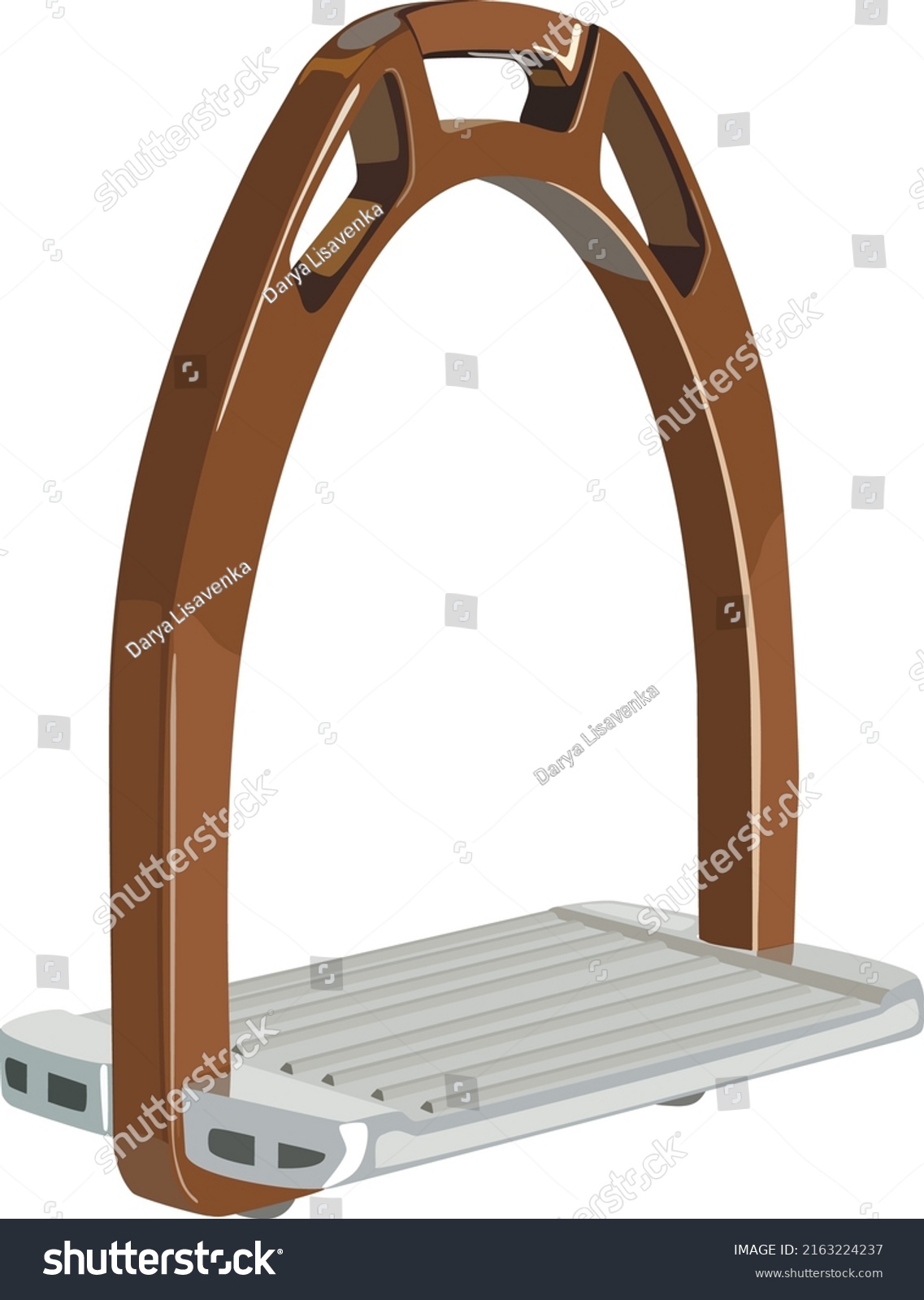 Metallic Brownsilver Stirrup Vector Illustration Stock Vector (Royalty ...