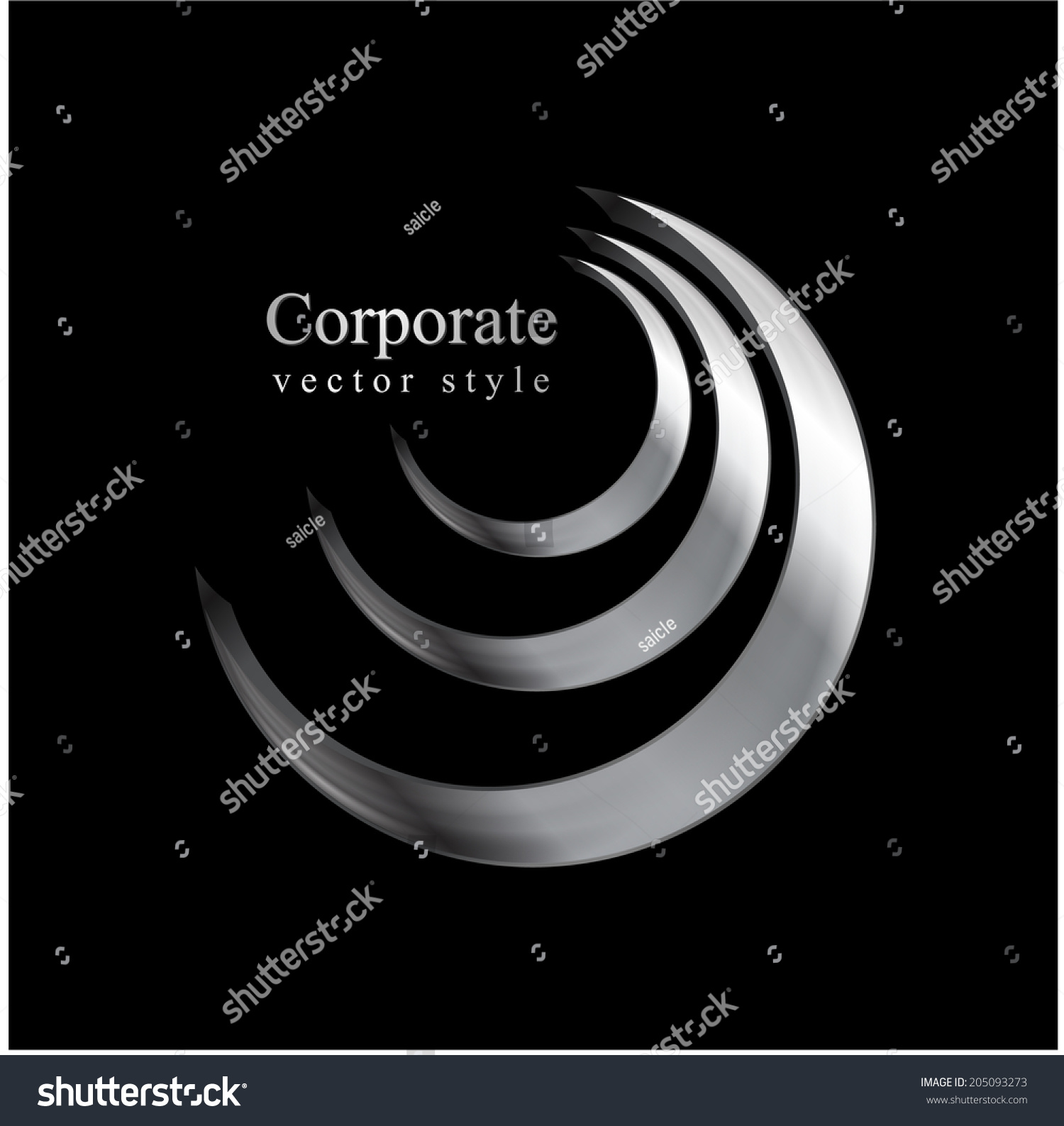 Metallic Element Vector Steel Logo Background Stock Vector (Royalty ...