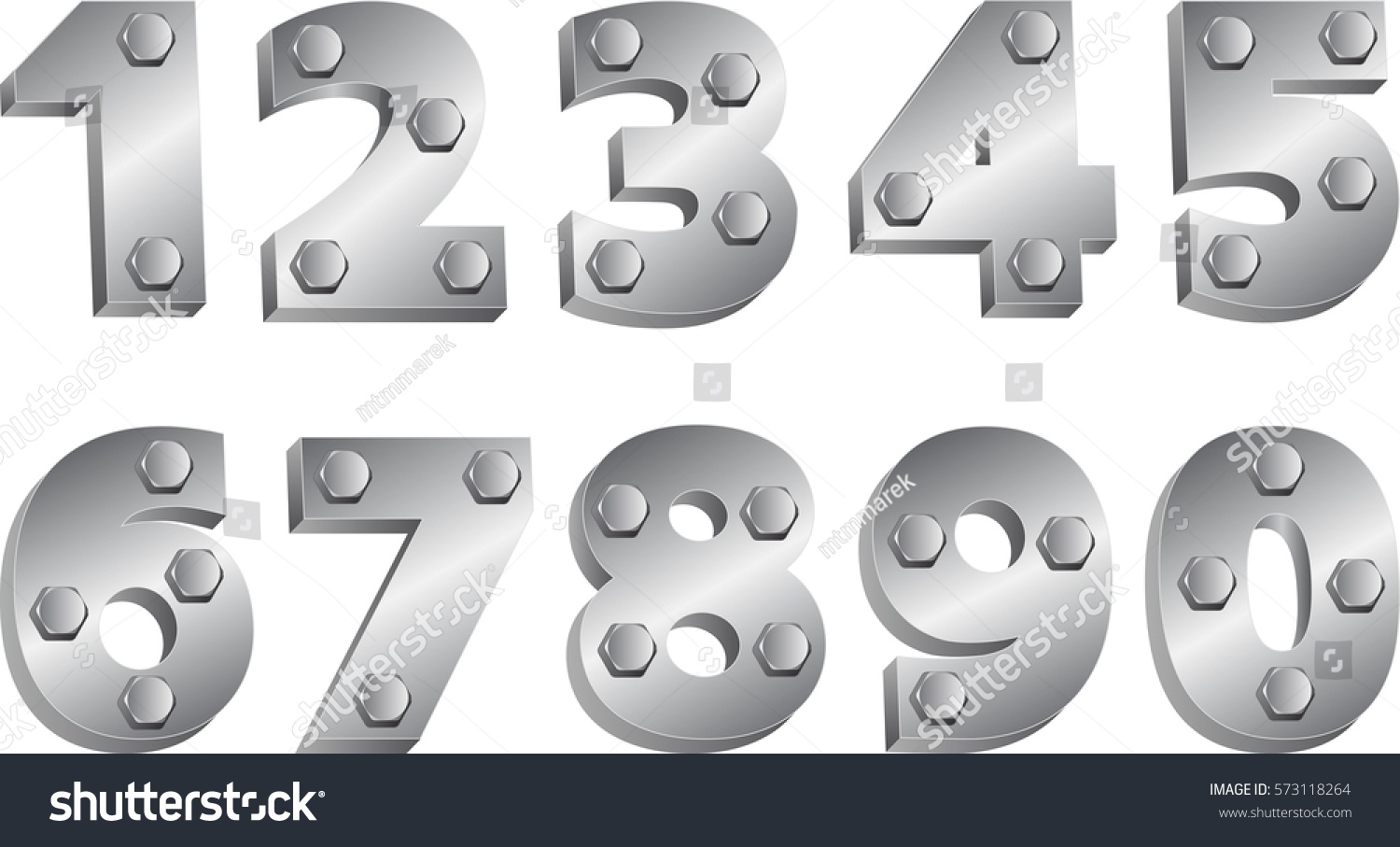 Metallic Font Stock Vector (Royalty Free) 573118264 | Shutterstock