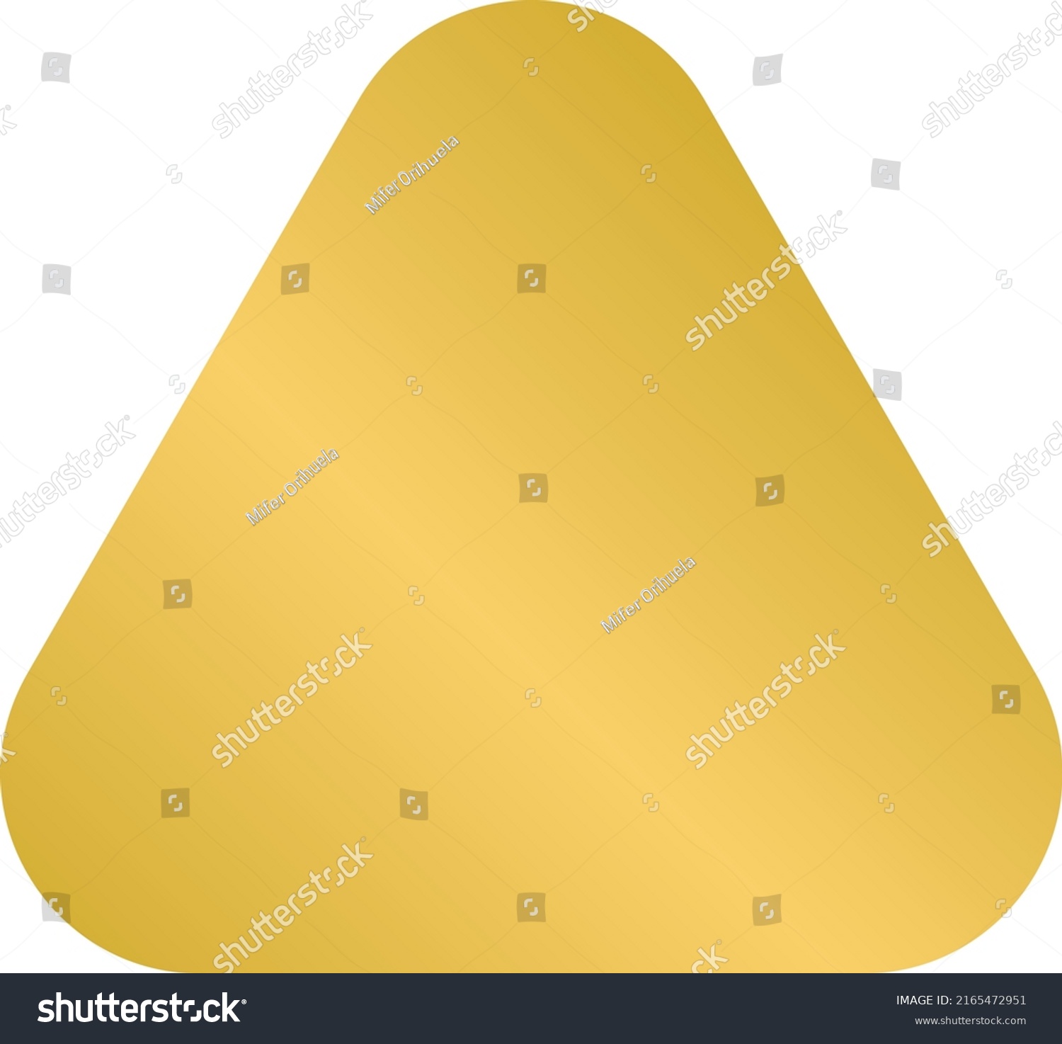 Metallic Gold Triangle Rounded Edges Stock Vector (Royalty Free ...