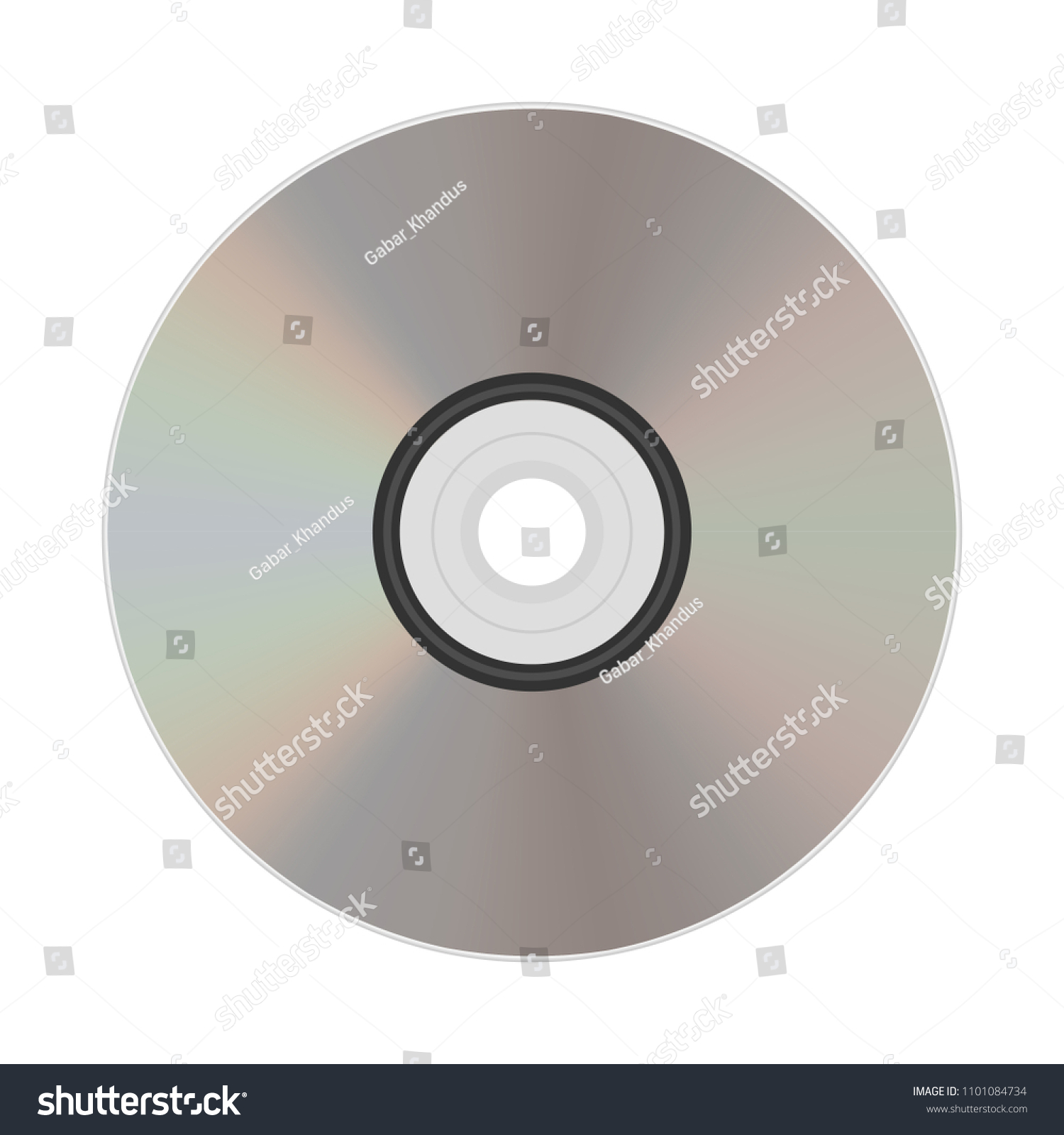 Metallic Silver Cd Vector Disc Isolated Stock Vector (Royalty Free ...