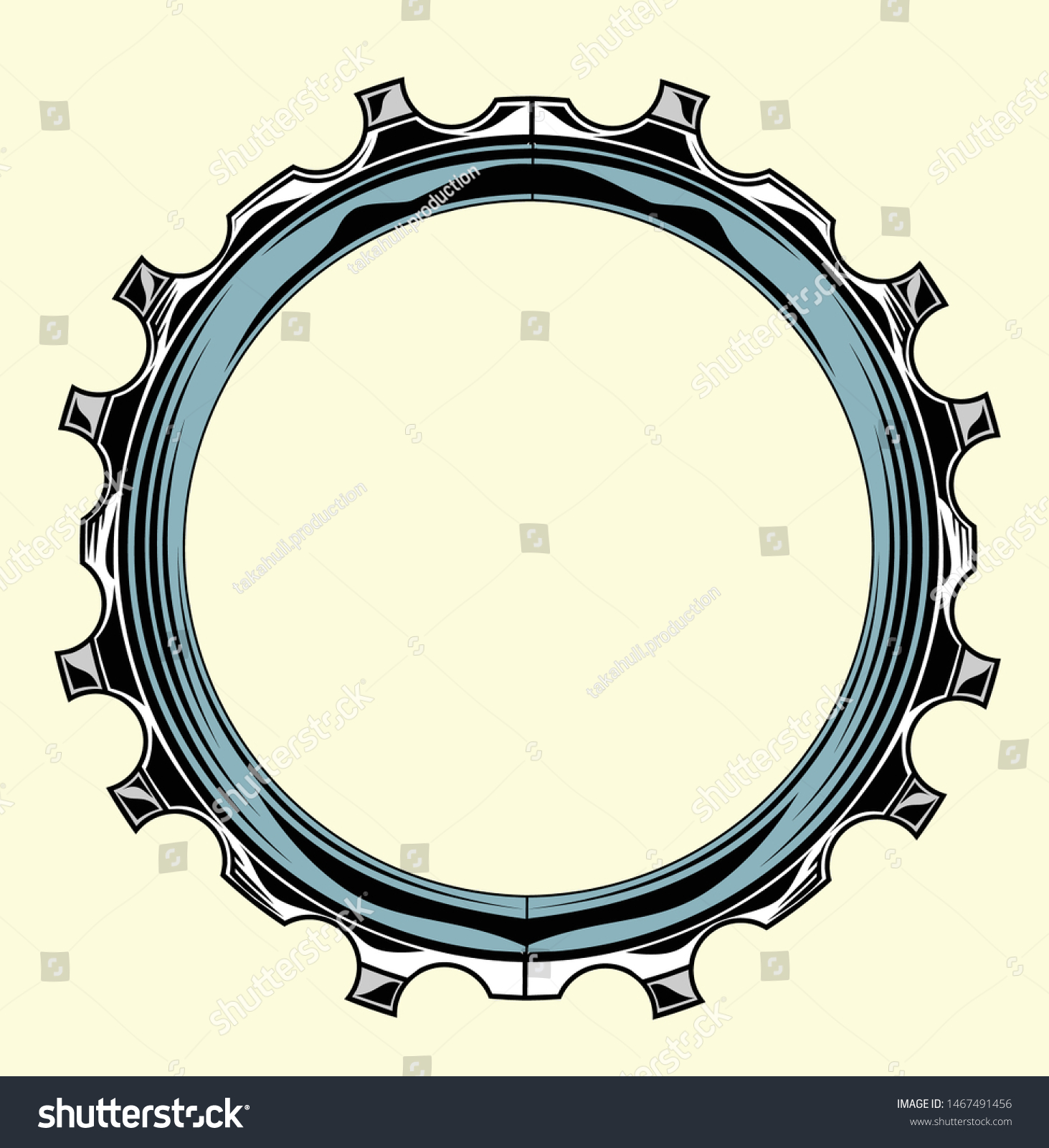 Metallic Round Hoop Frame Vector Stock Vector (Royalty Free) 1467491456 ...