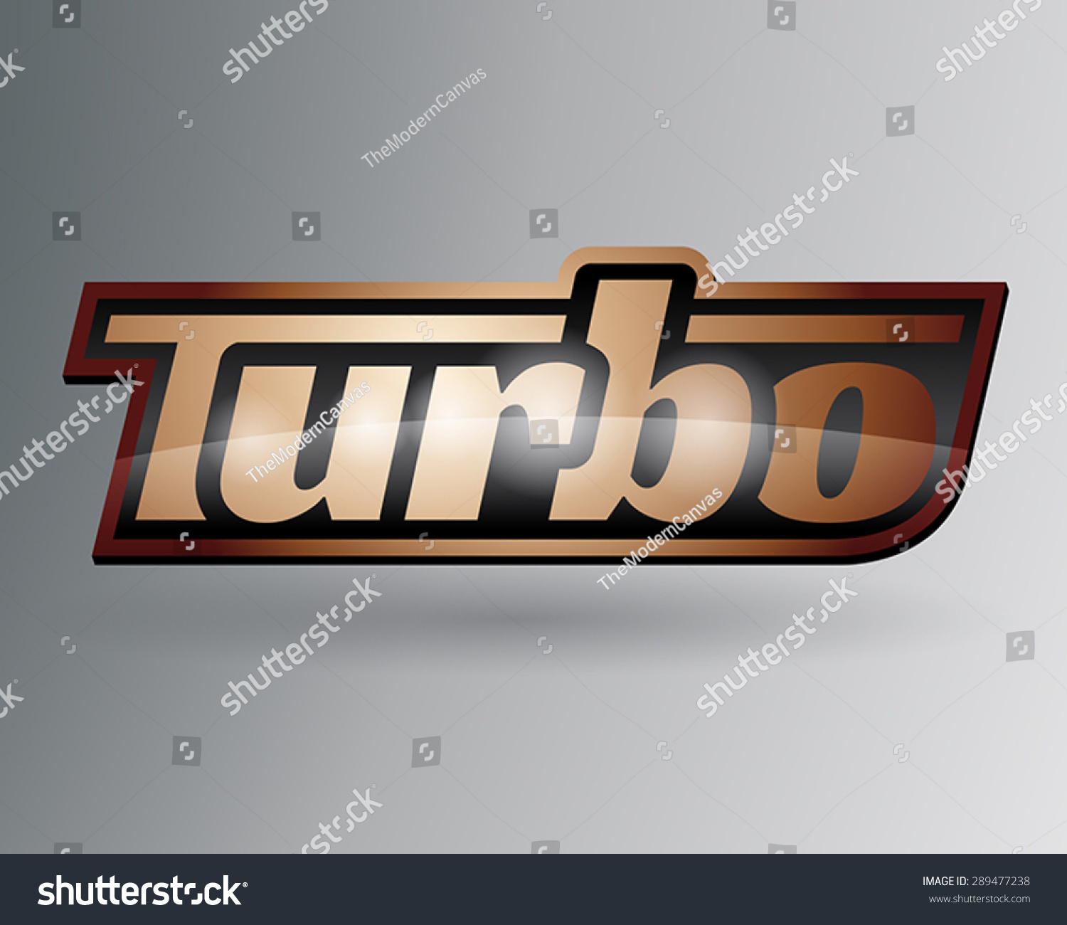 Metallic Turbo Badge 3 Stock Vector (Royalty Free) 289477238 | Shutterstock
