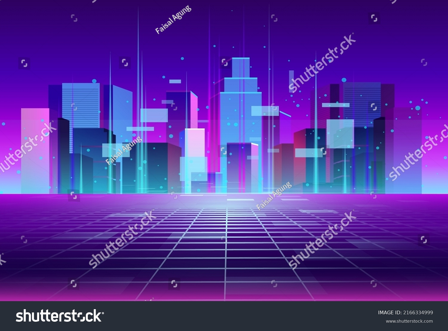 Metaverse Blue Technology Background Template Stock Vector (Royalty ...
