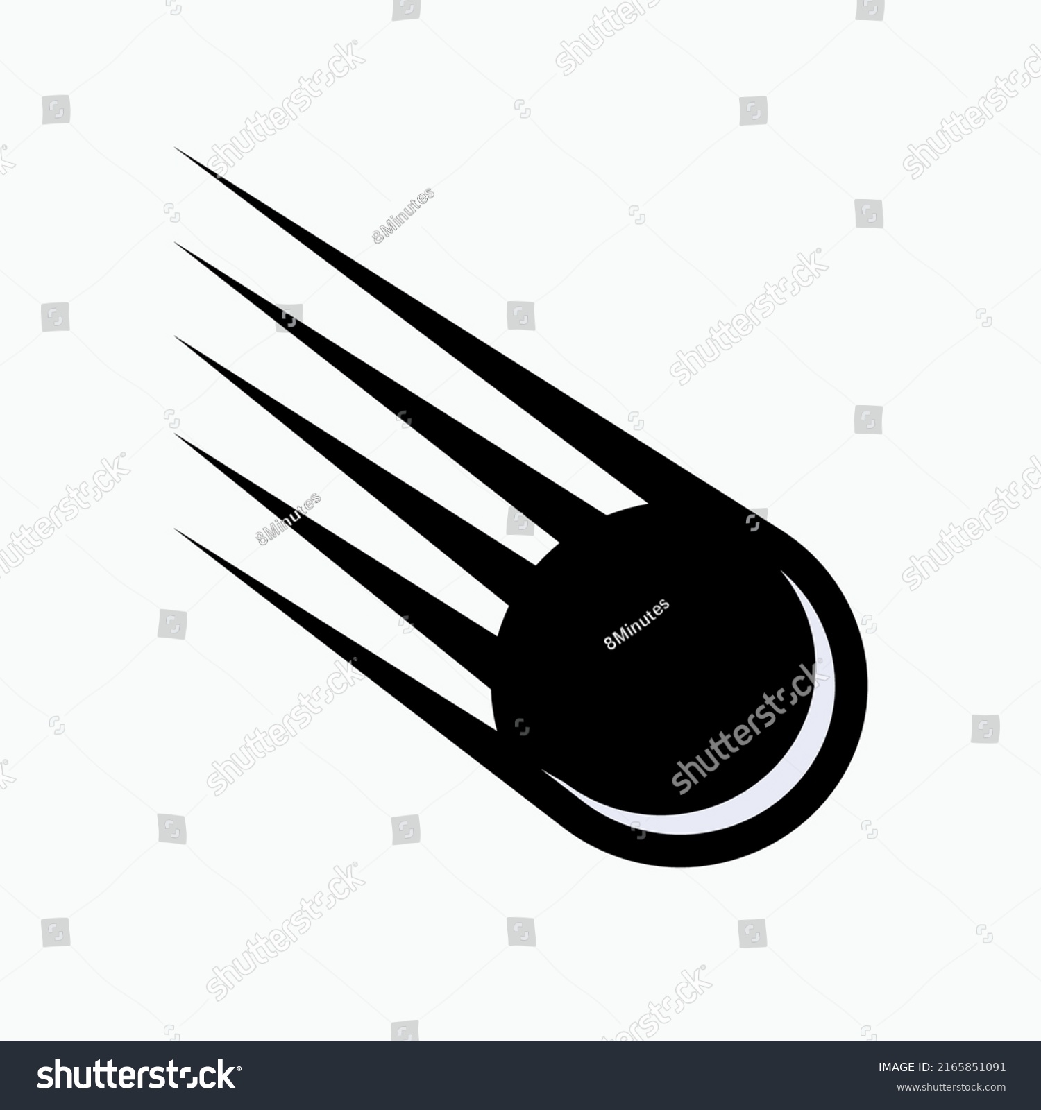 Meteor Icon Falling Star Symbol Vector Stock Vector (Royalty Free ...