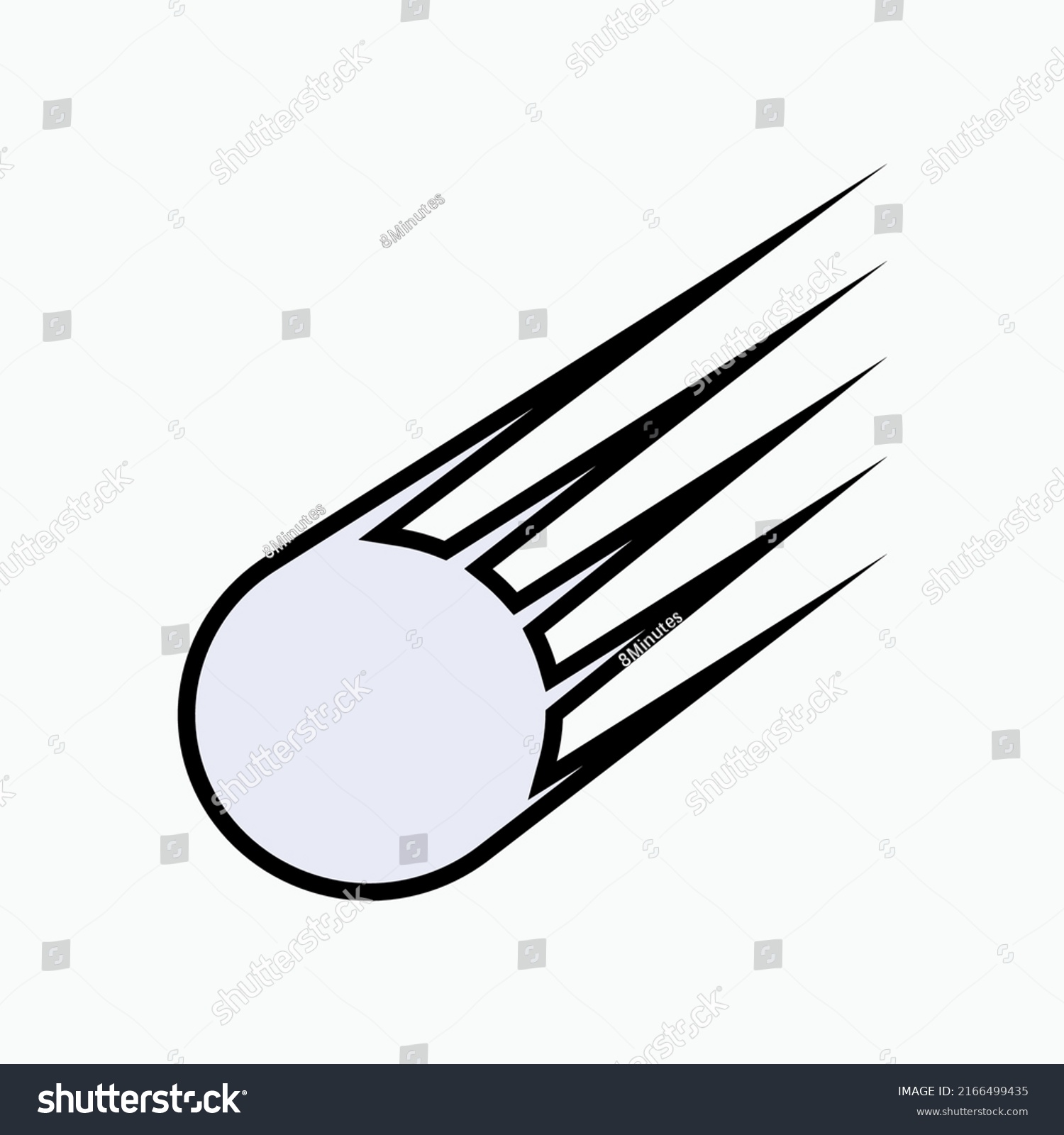 Meteor Icon Falling Star Symbol Vector Stock Vector (Royalty Free ...