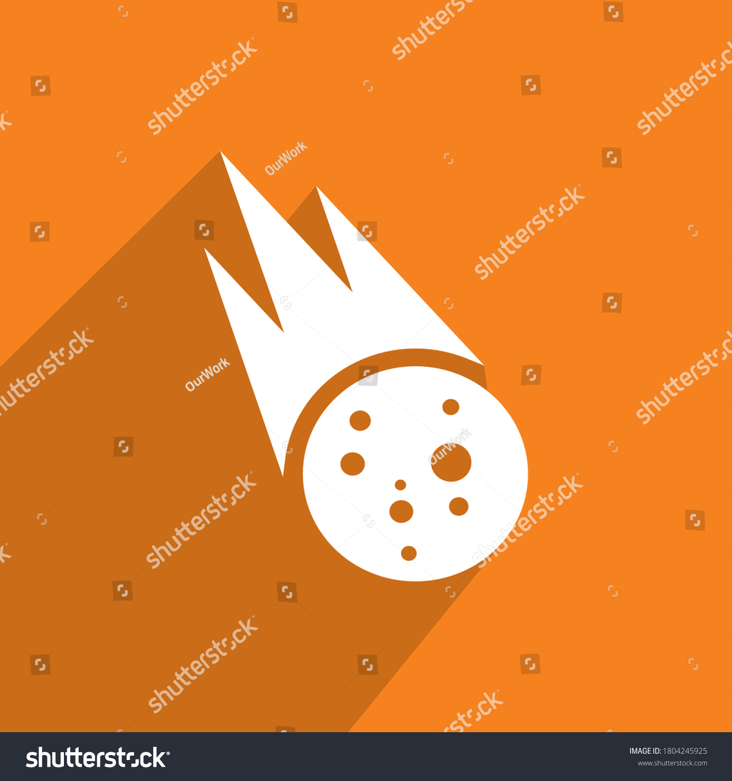Meteor Icon Science Icon Vector Stock Vector (Royalty Free) 1804245925 ...