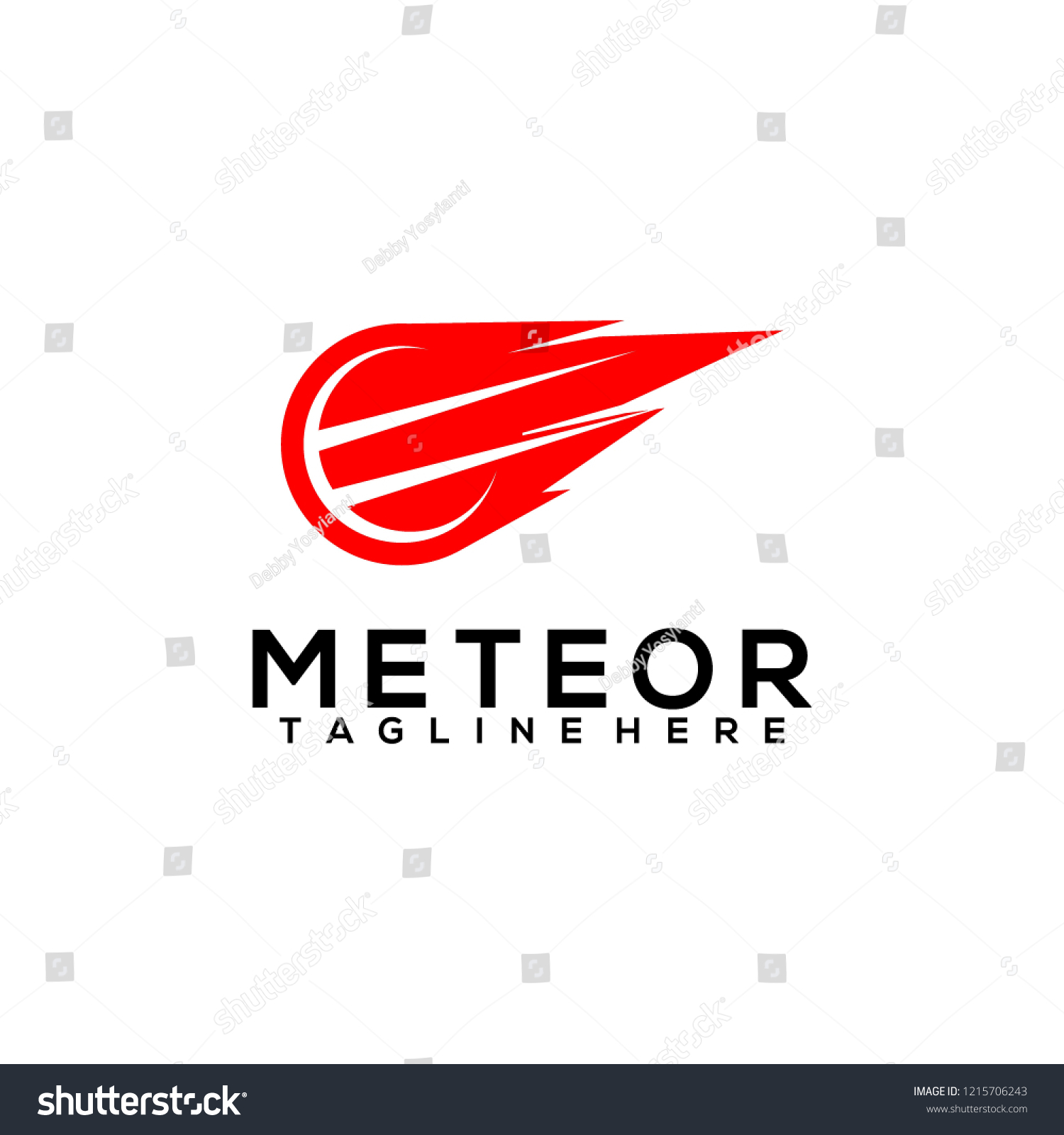 Meteor Logo Design Stock Vector (Royalty Free) 1215706243