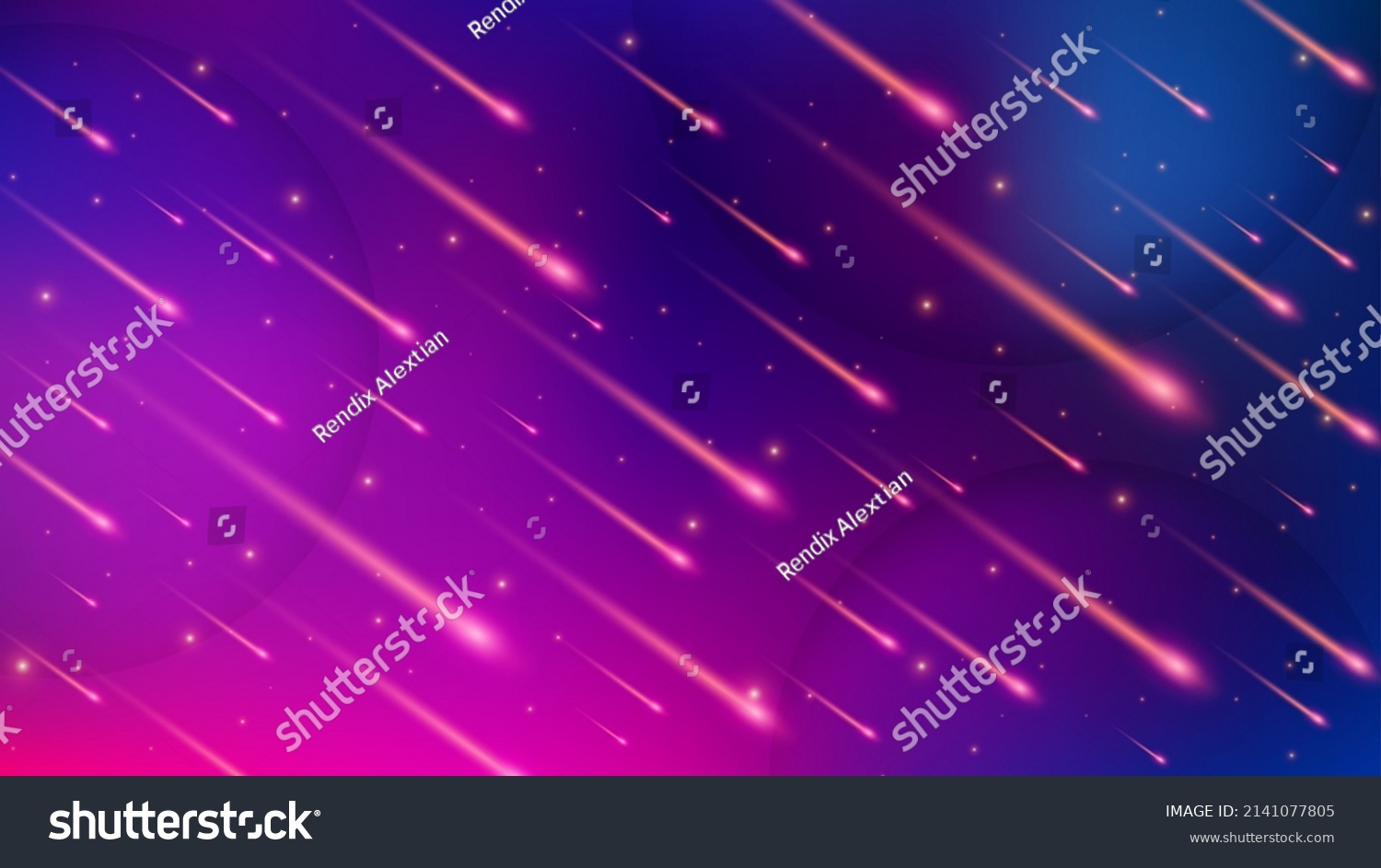 Meteor Rain Background Elegant Violet Light Stock Vector (Royalty Free ...