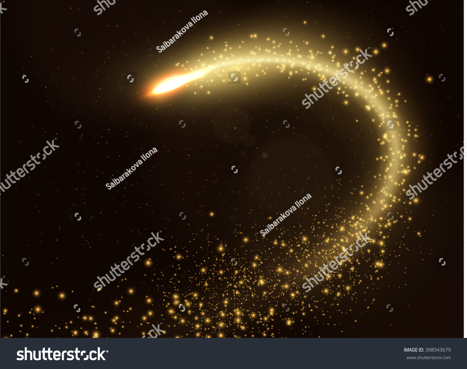 Vektor Stok Latar belakang meteorit.dengan jejak debu partikel. (Tanpa ...