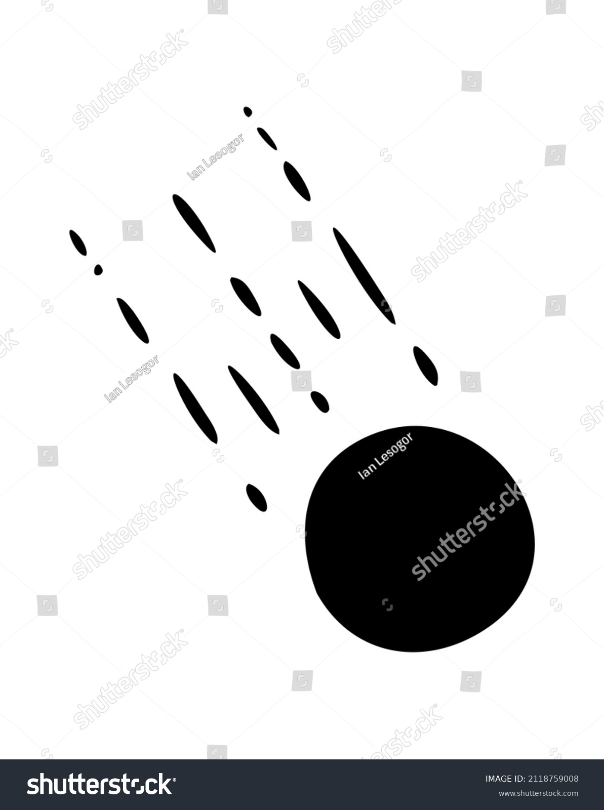 Meteorite Fall Icon Falling Stone Isolated Stock Vector (Royalty Free ...