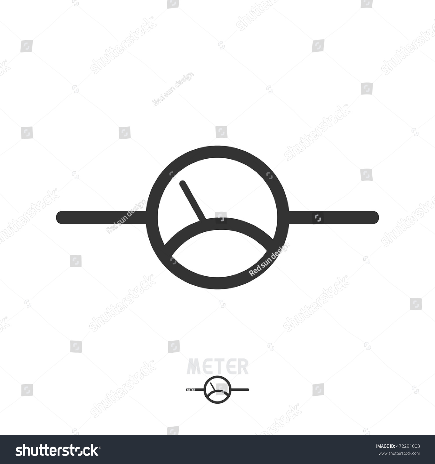 Meter Electronic Circuit Symbols: vector de stock (libre de regalías ...