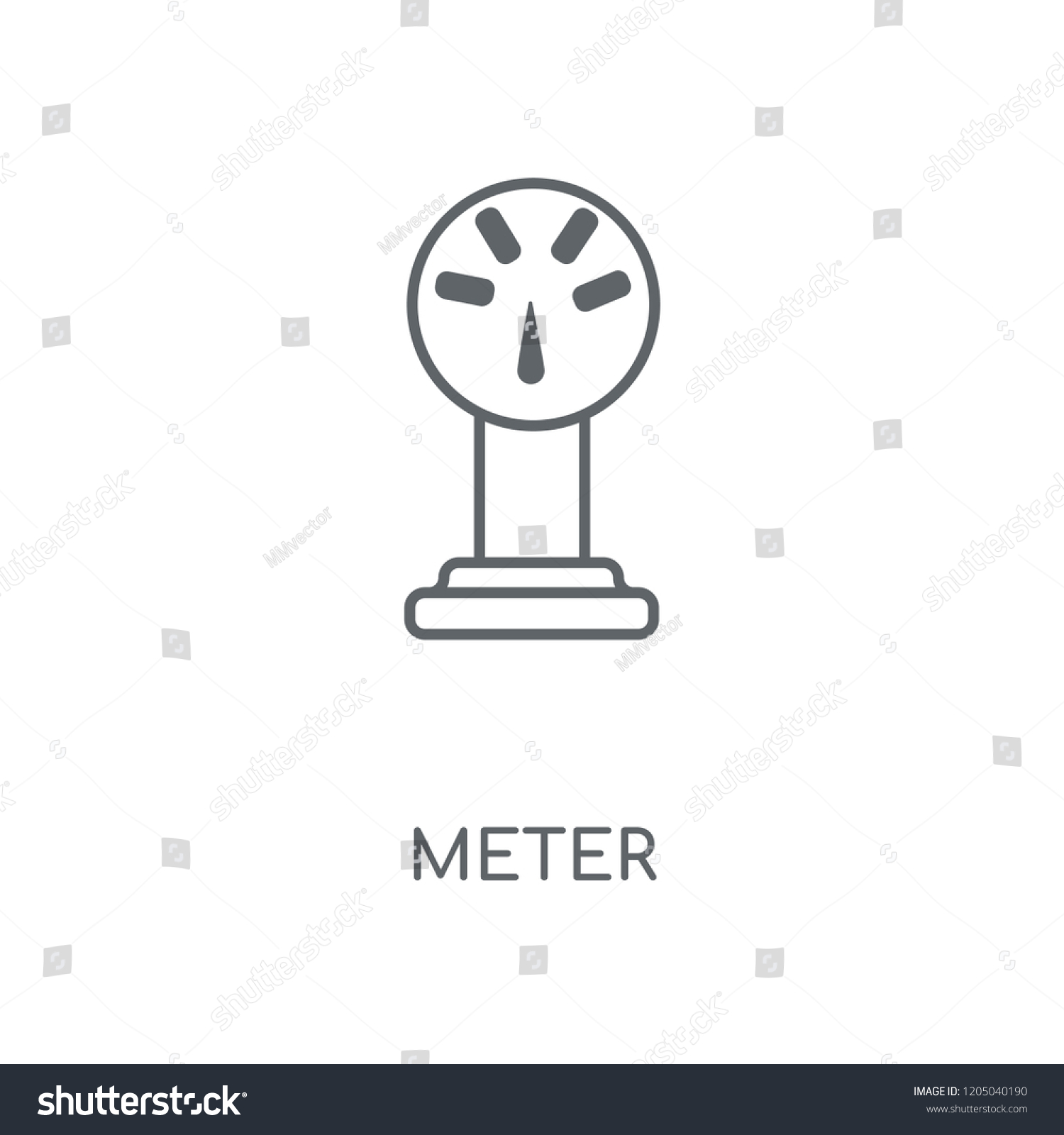 Meter Linear Icon Meter Concept Stroke Stock Vector (Royalty Free ...