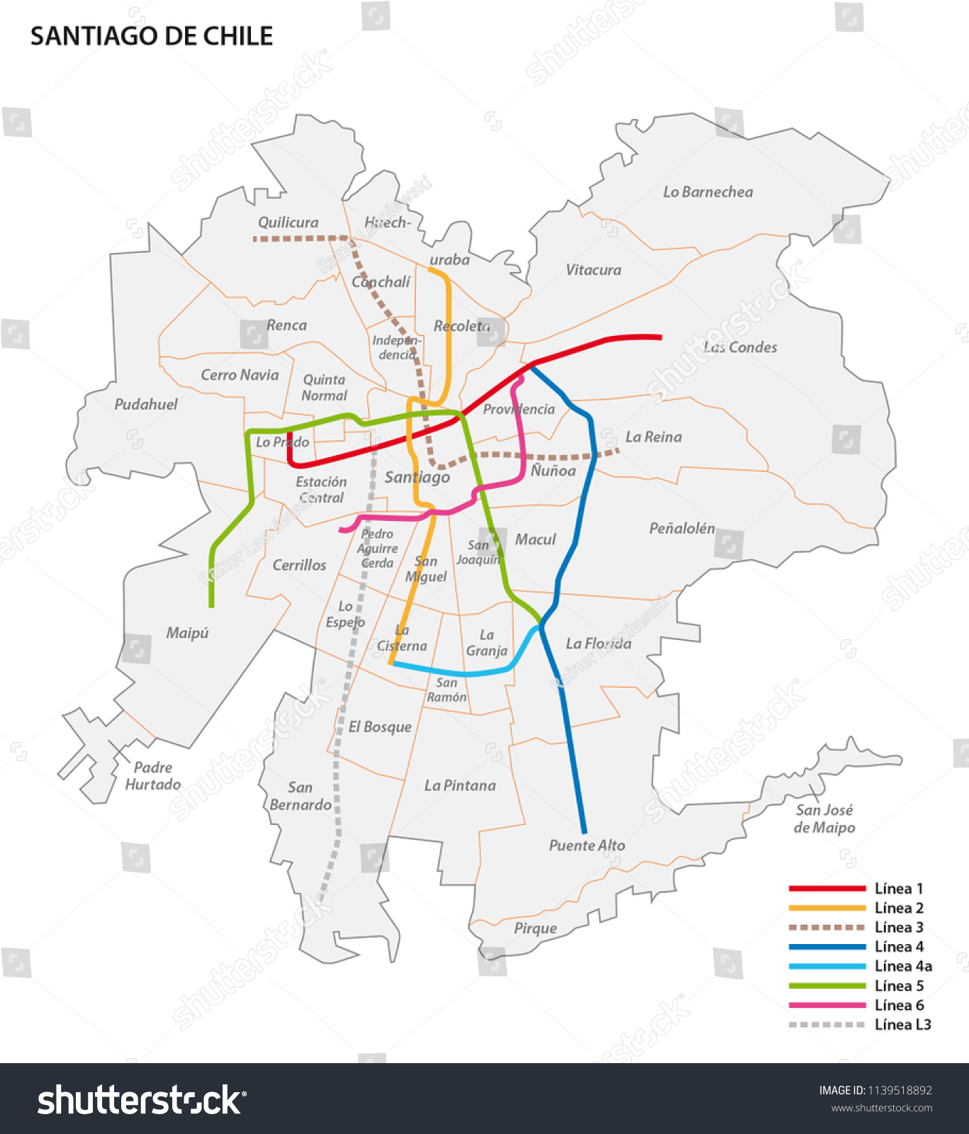metro santiago map