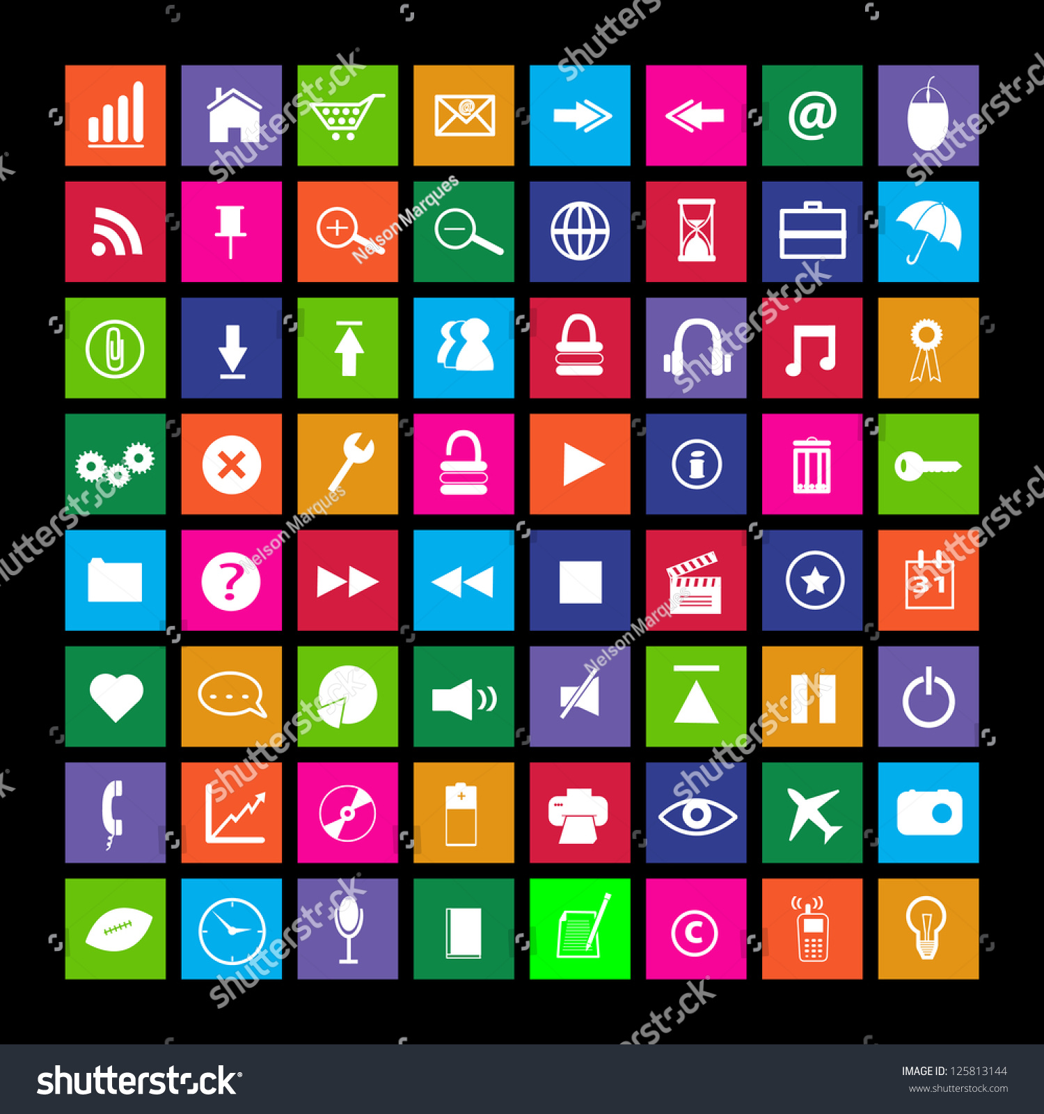 Metro Icon Set Stock Vector (Royalty Free) 125813144 | Shutterstock