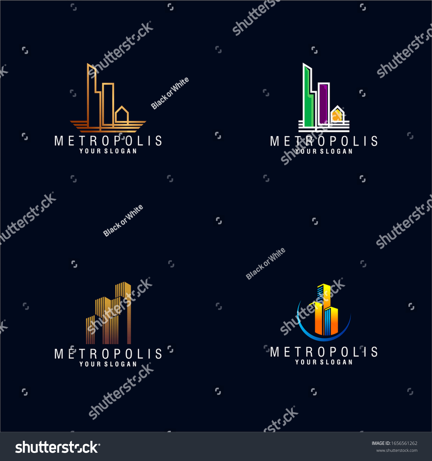 Metropolis City Logo Design Vector Template Stock Vector (Royalty Free ...