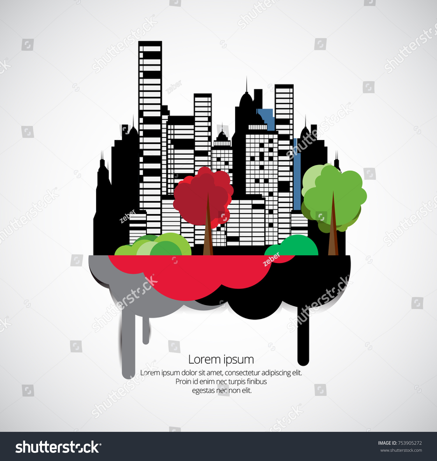 Metropolis Vector Illustration Stock Vector (Royalty Free) 753905272 ...