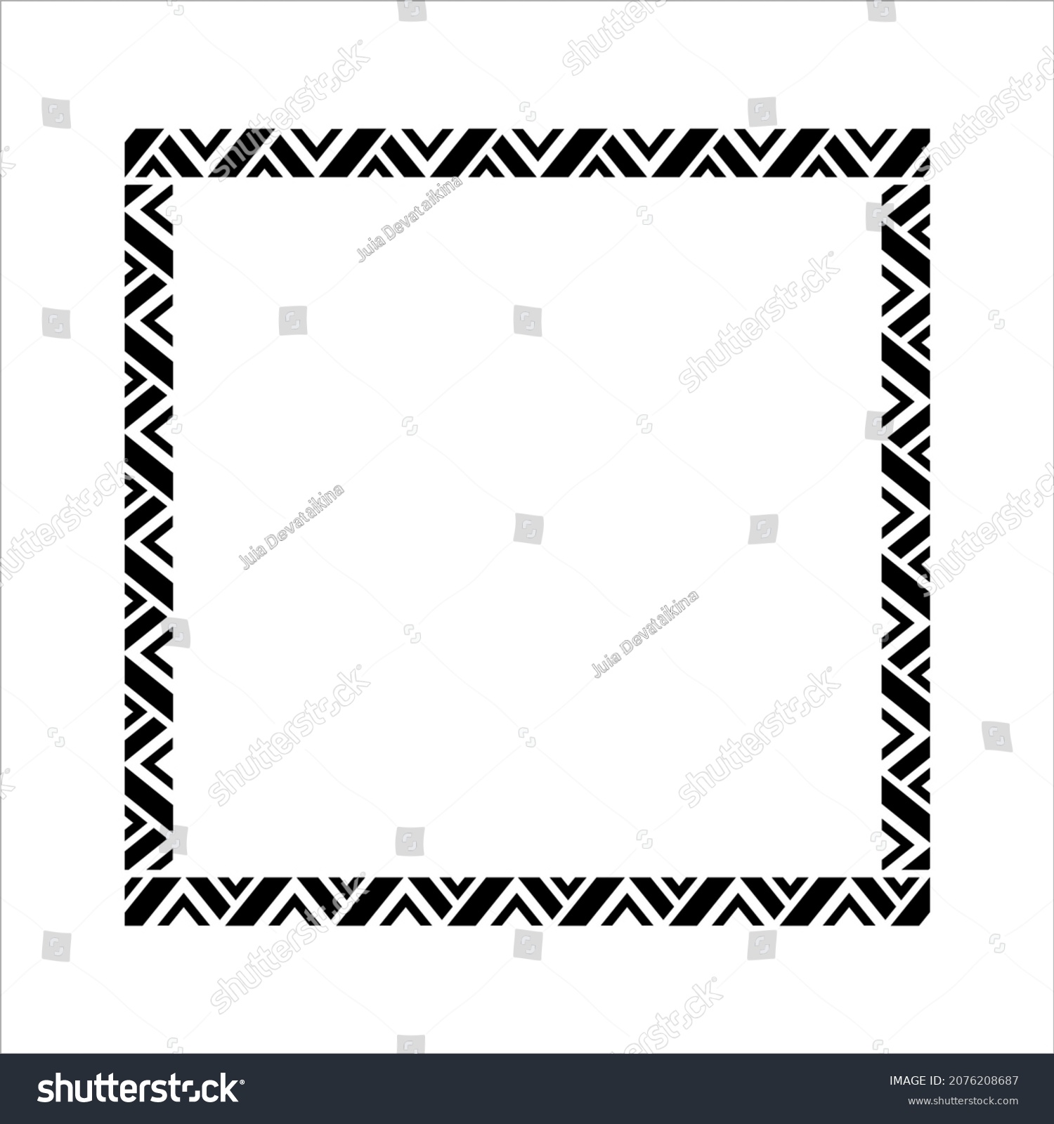 Mexican Border Black Square Frame Mexican Stock Vector (Royalty Free ...
