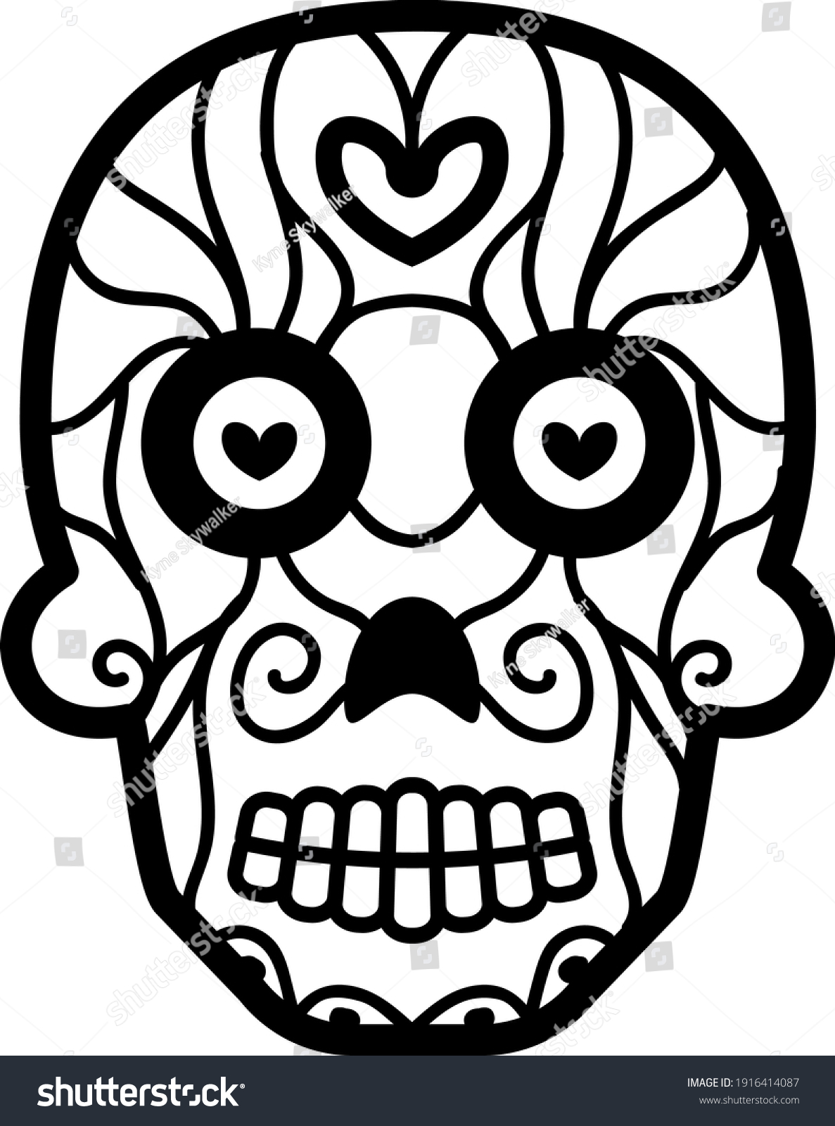 Mexican Circular Skill Calaveras Pattern Stock Vector (Royalty Free ...