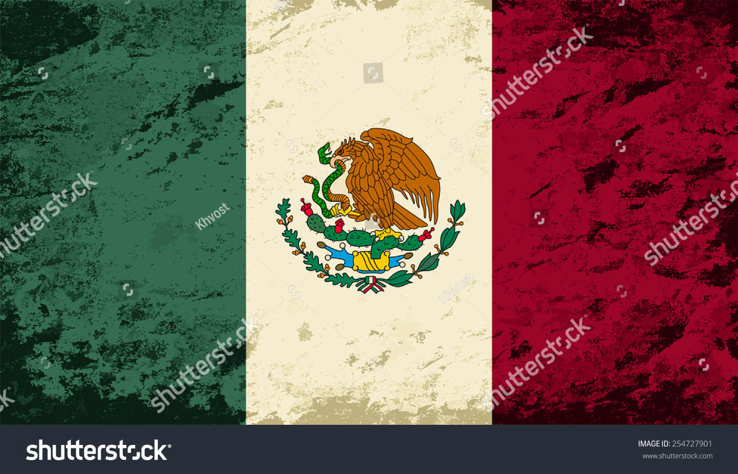 Mexican Flag Grunge Background Vector Illustration Stock Vector ...