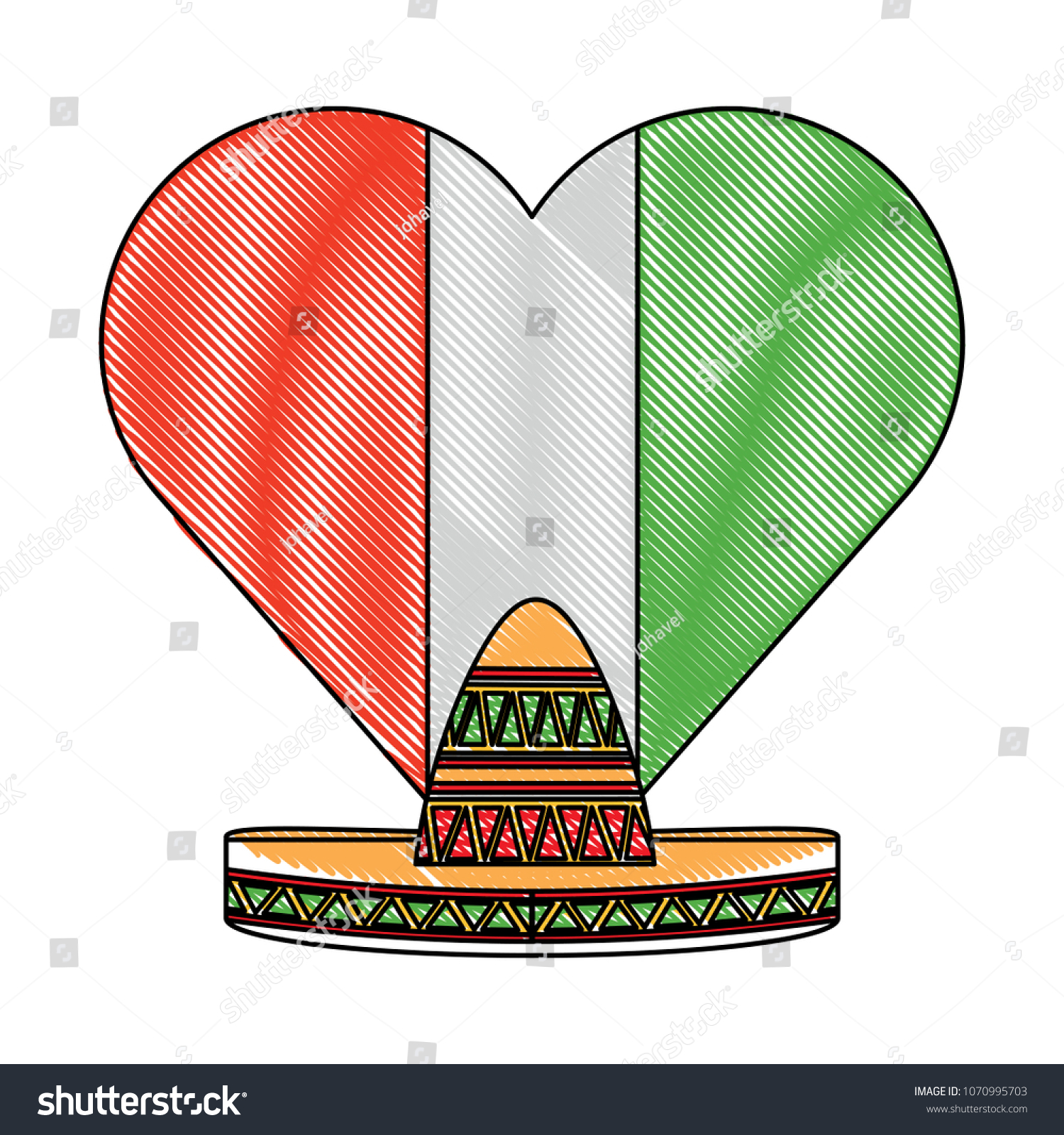 Mexican Hat Design Stock Vector (Royalty Free) 1070995703 | Shutterstock