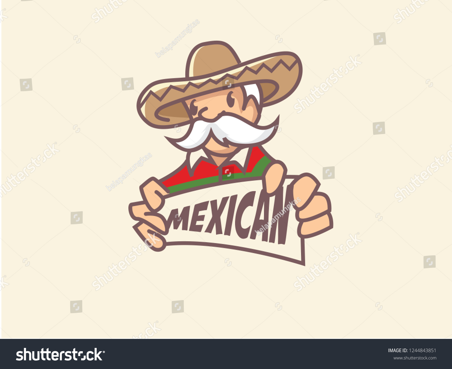 Mexican Logo Design Stock Vector (Royalty Free) 1244843851