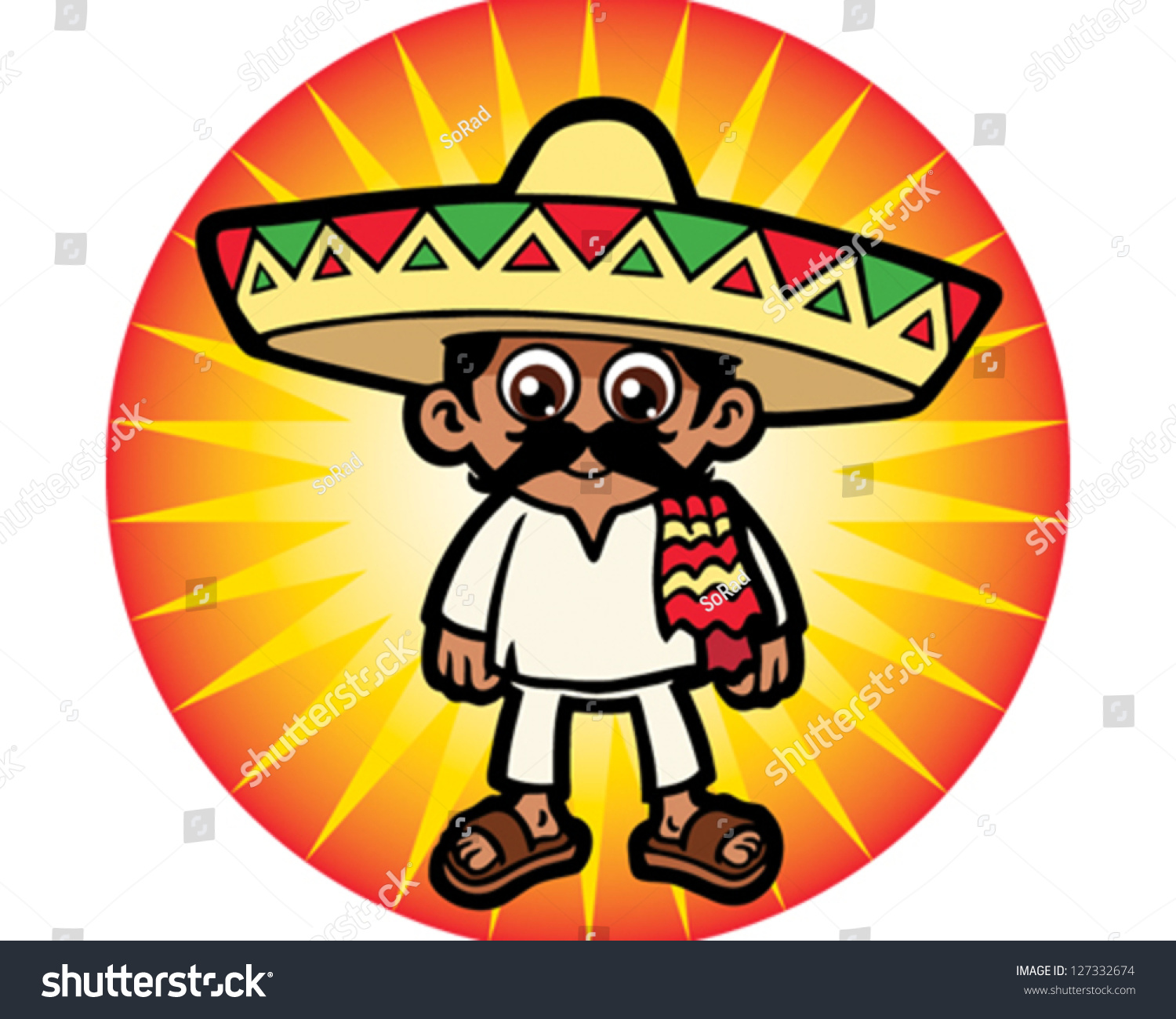 Mexican Man Stock Vector (Royalty Free) 127332674