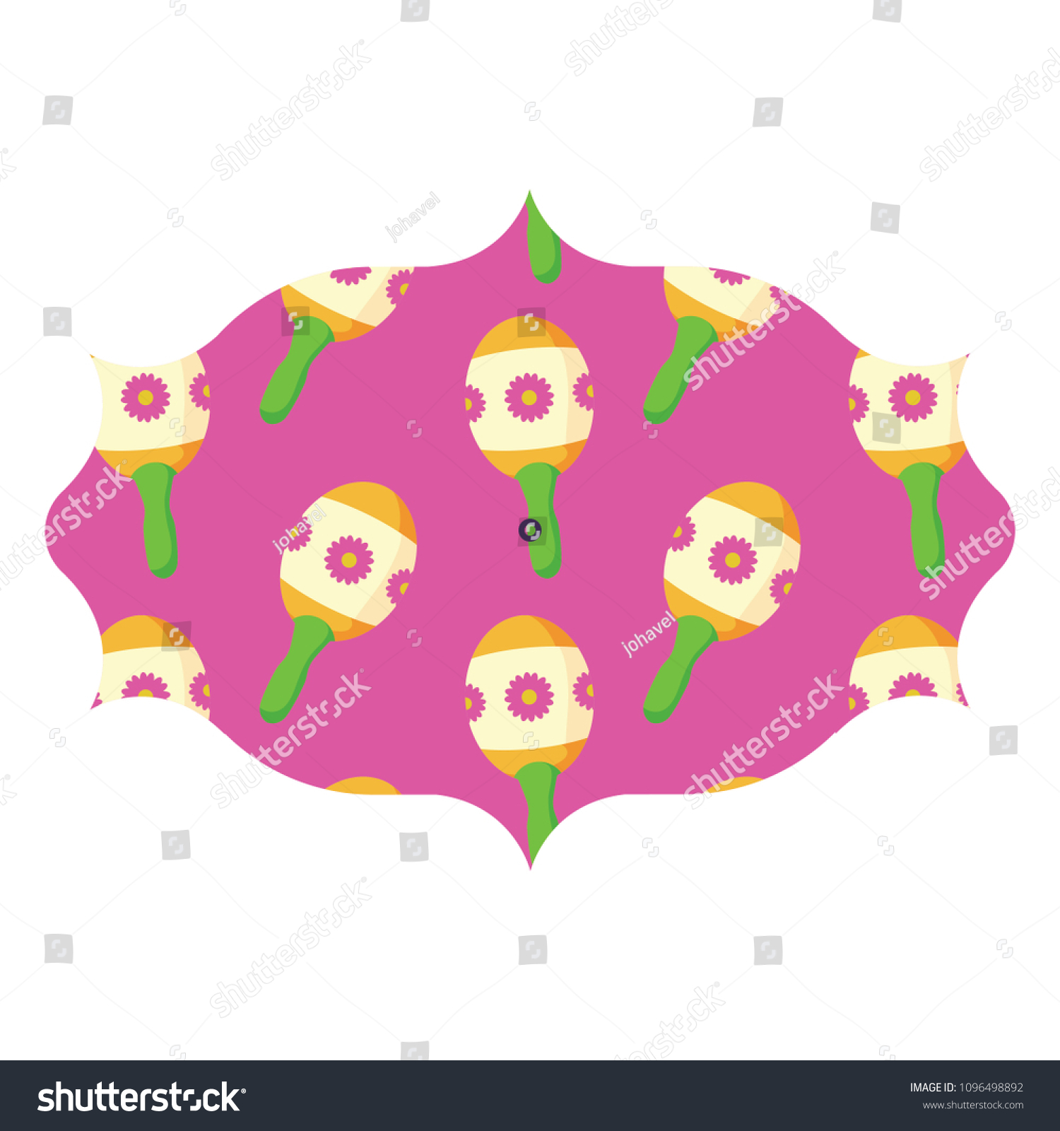 Mexican Maracas Pattern Stock Vector (Royalty Free) 1096498892 ...