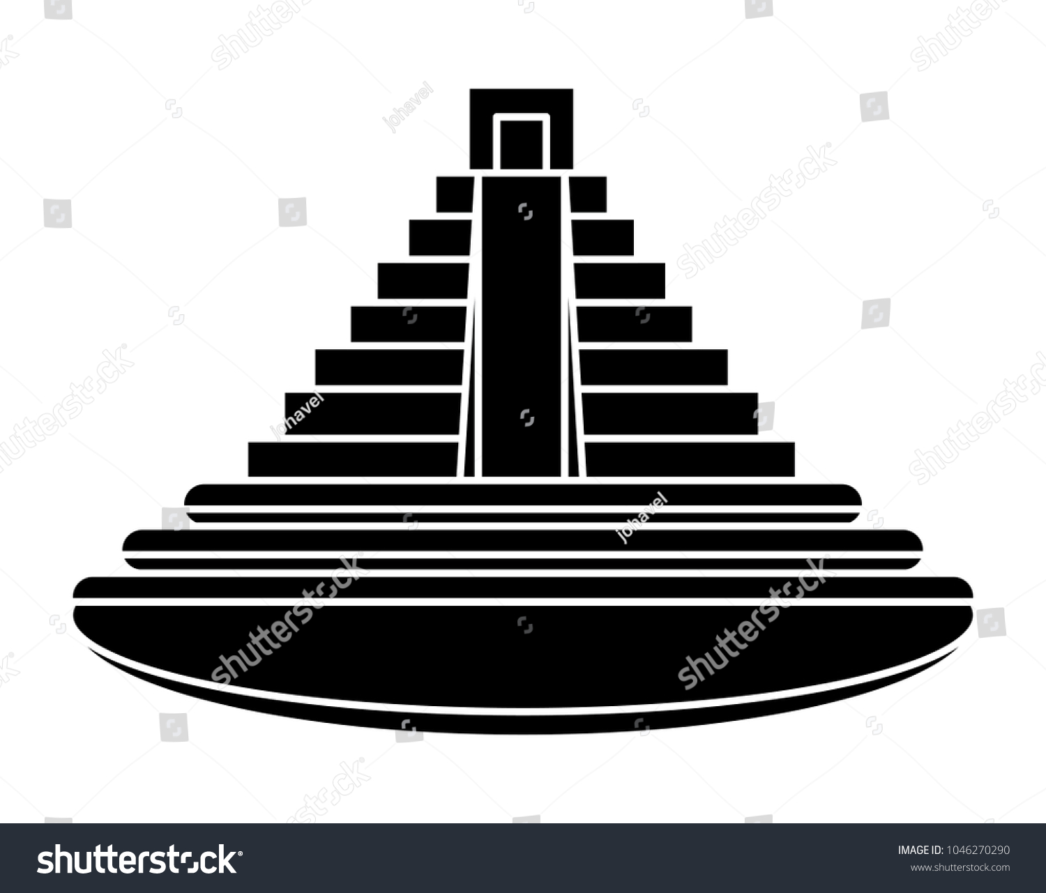Mexican Pyramids Design Stock Vector (Royalty Free) 1046270290 ...