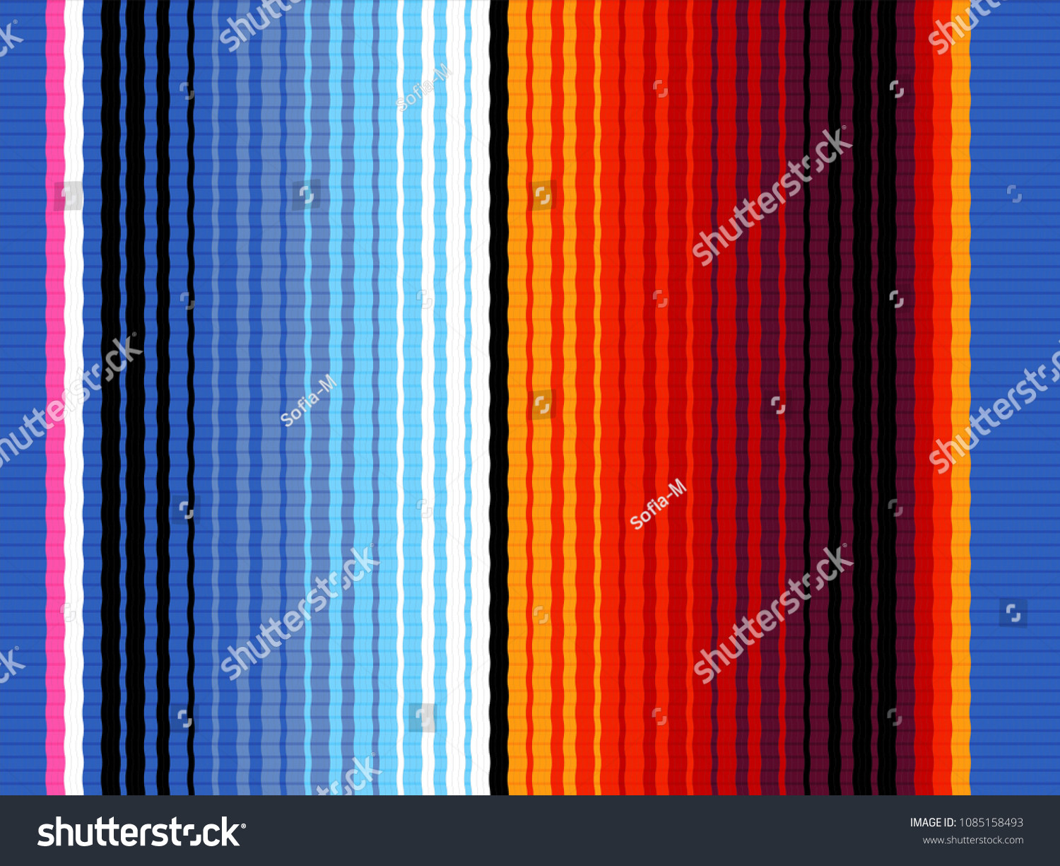 Mexican Serape Design Colorful Background Pattern Stock Vector (Royalty ...