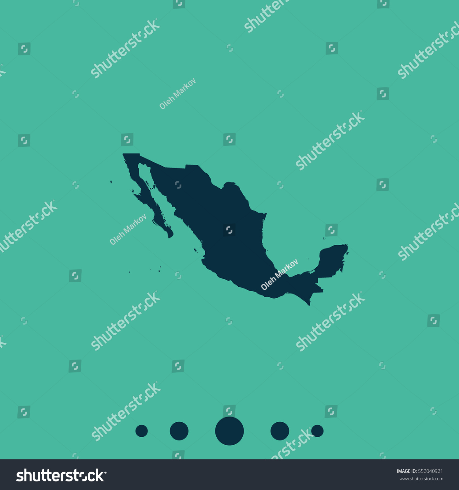 Mexico Detailed Map Flat Vector Icon Stock Vector (Royalty Free ...