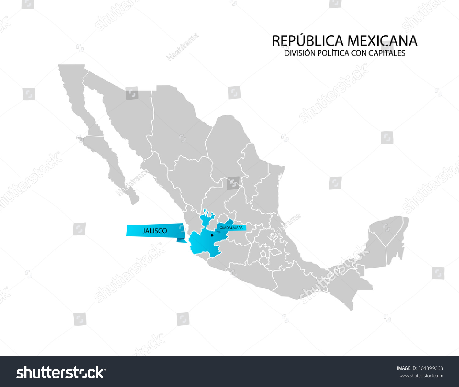 337 Jalisco map Images, Stock Photos & Vectors | Shutterstock