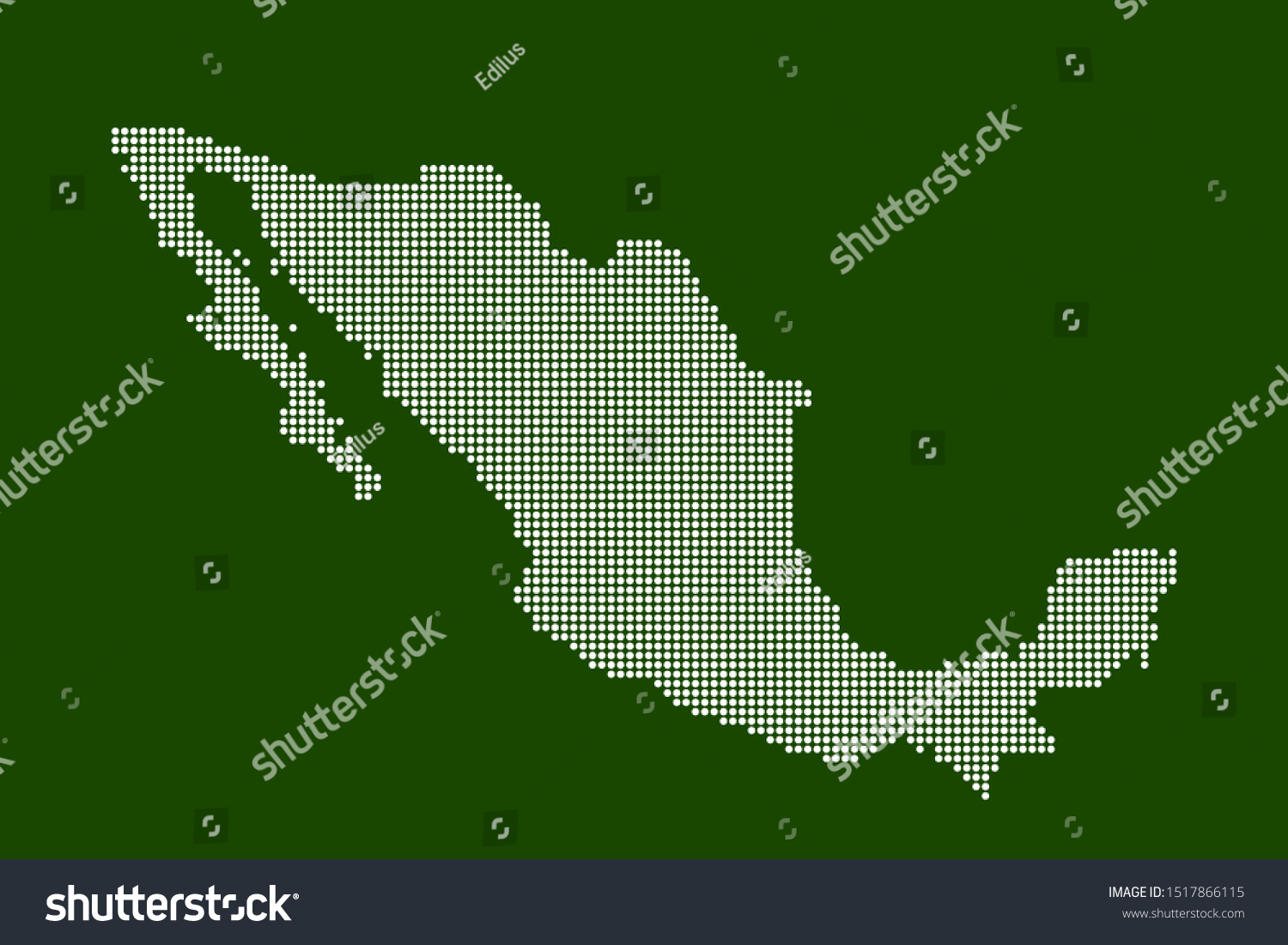 Mexico Pixel Map Vector Illustration Halftone Stock Vector (Royalty ...