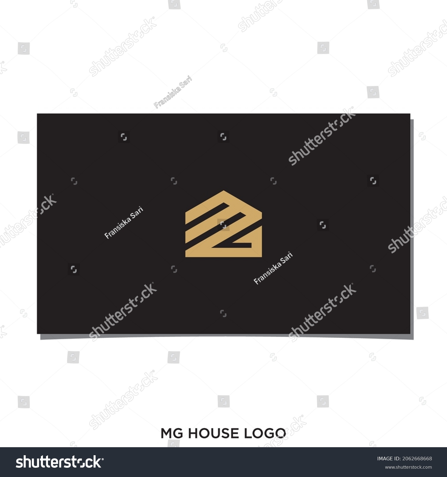 Mg House Logo Design Vector Stock Vector (Royalty Free) 2062668668