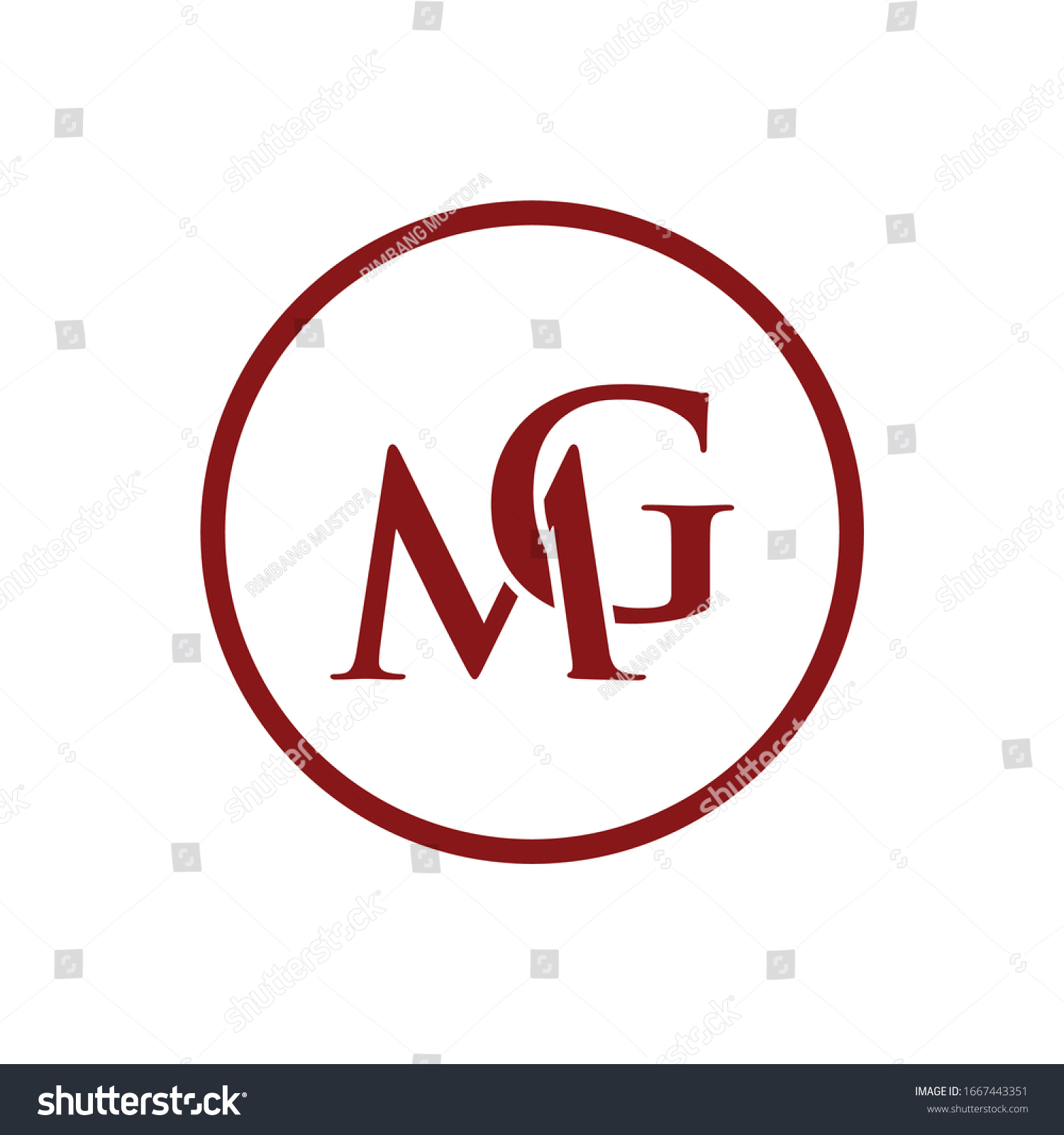 Mg Initial Letters Elegant Logo Design Stock Vector (Royalty Free ...